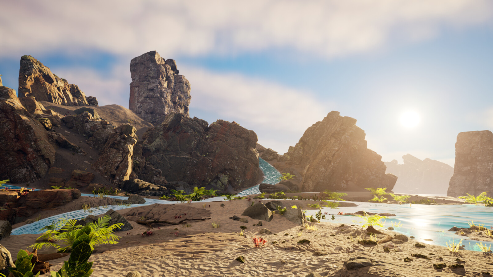 Bryce Wallace - Cliff Beach UE5 Environment