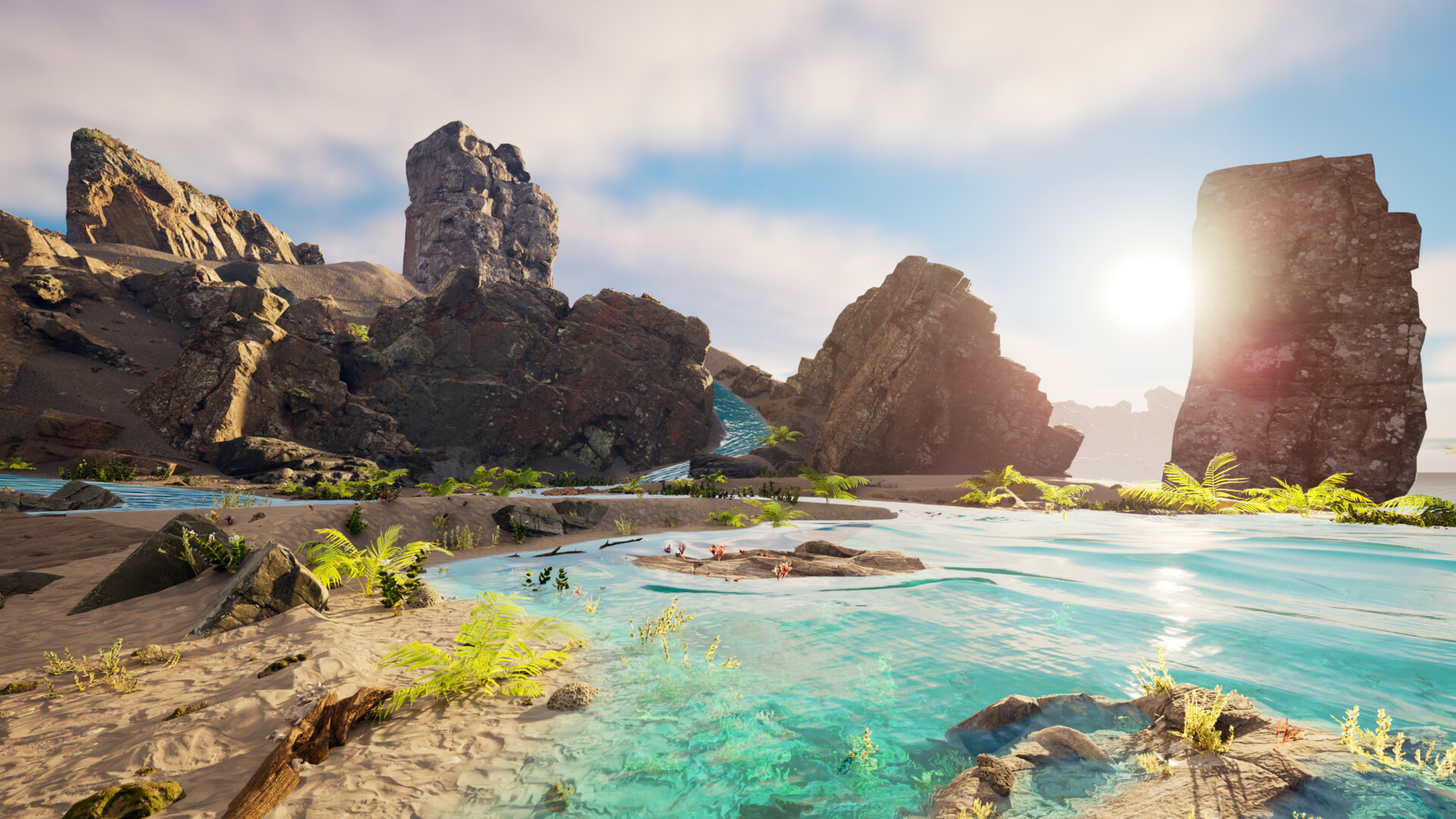 Bryce Wallace - Cliff Beach UE5 Environment
