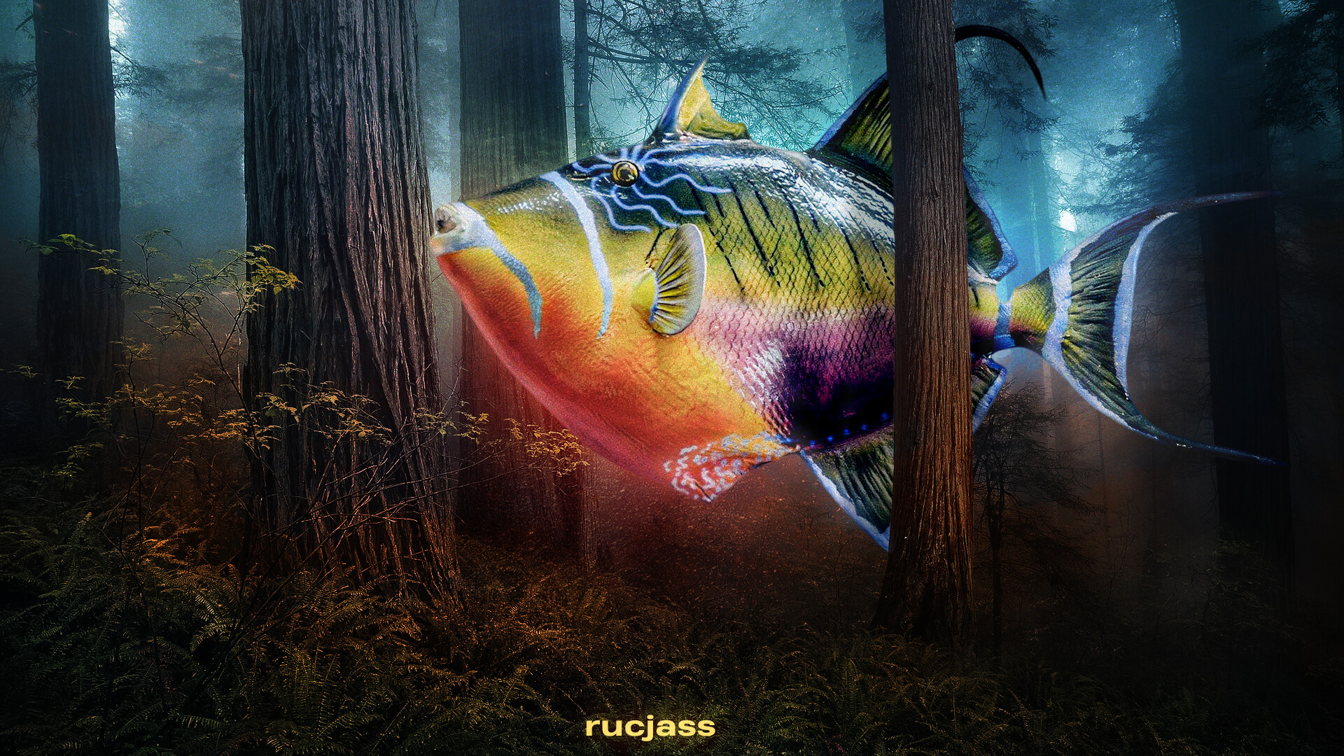 ArtStation - Fish in forest