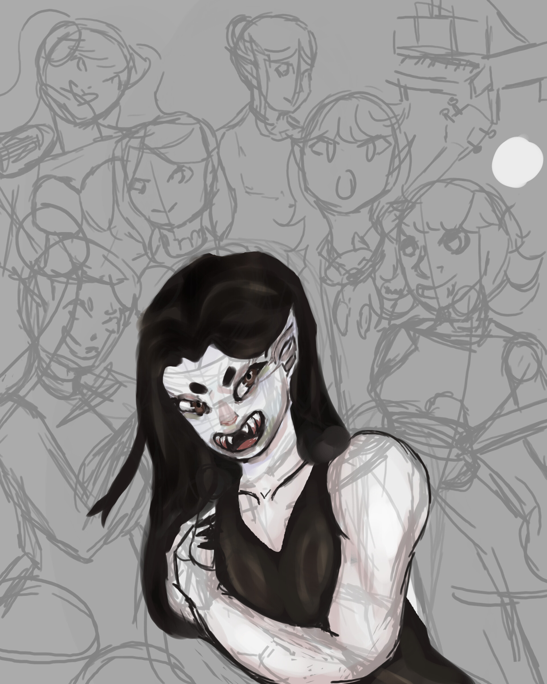 ArtStation - Vampy and her Fruit Bats - WIP