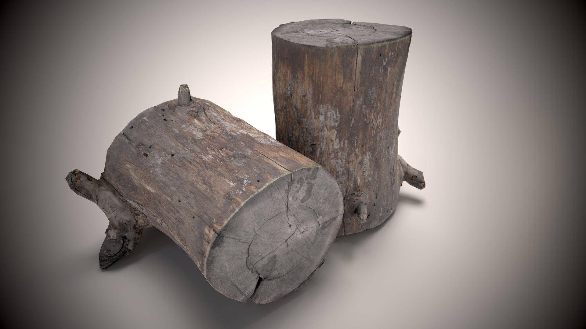 ArtStation - Game ready realistic stump.