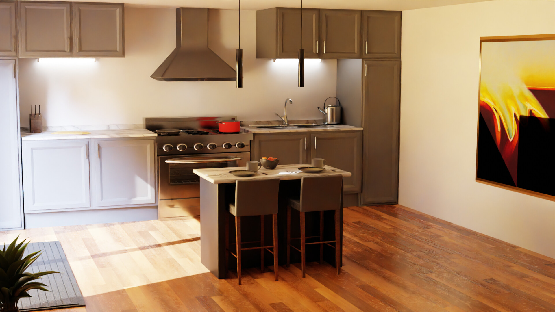 ArtStation - Kitchen 3D render