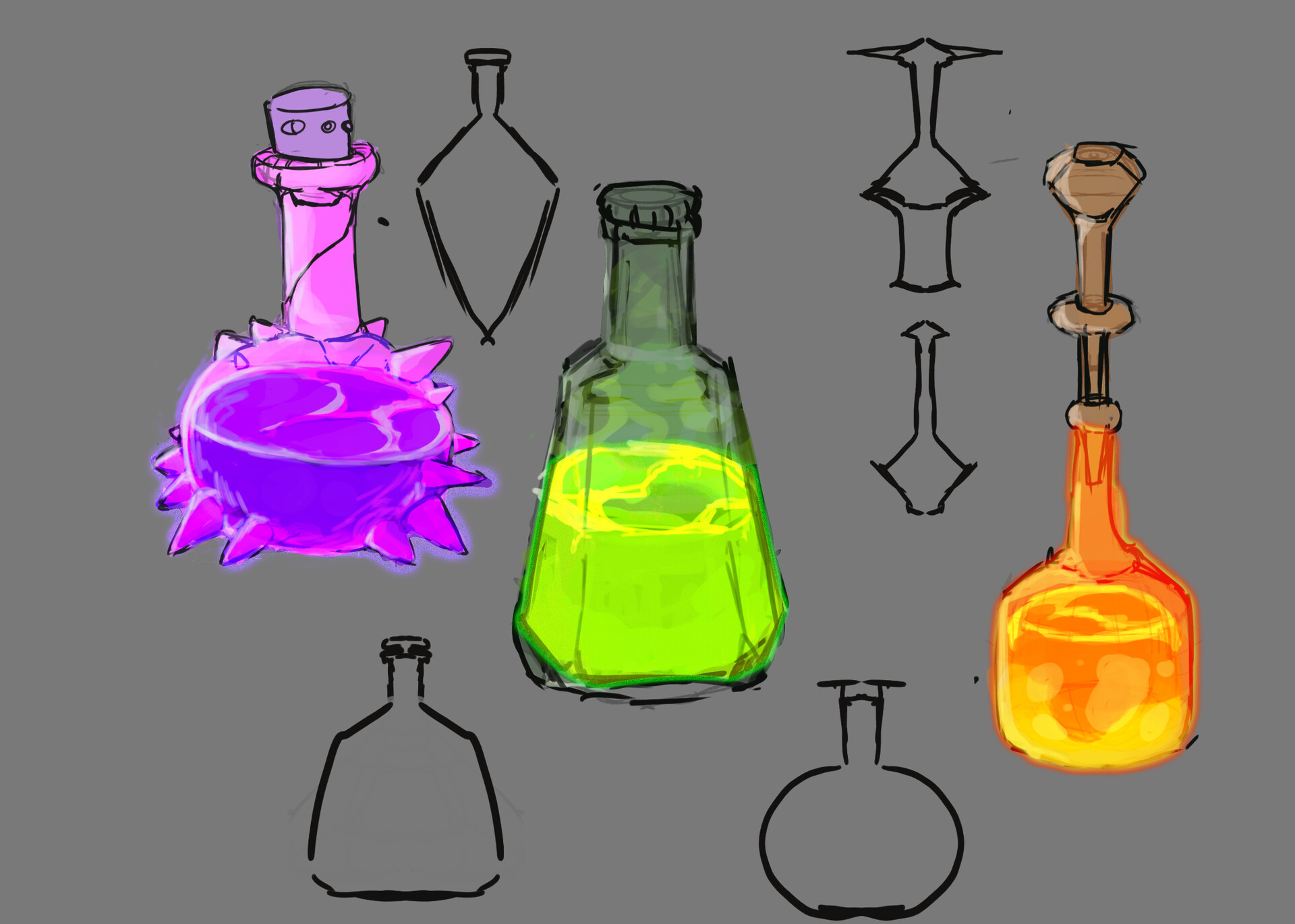 ArtStation - Potion Vial Sketch