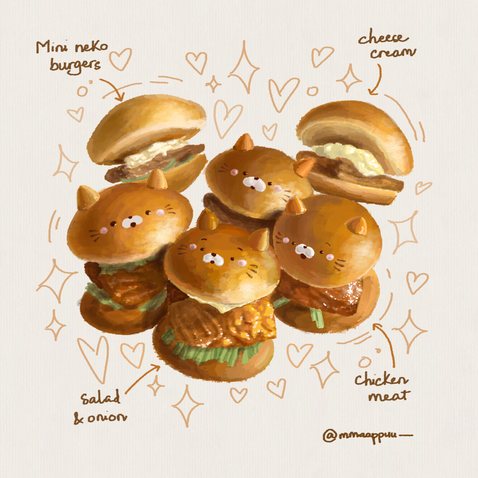 ArtStation - Mini Neko burgers
