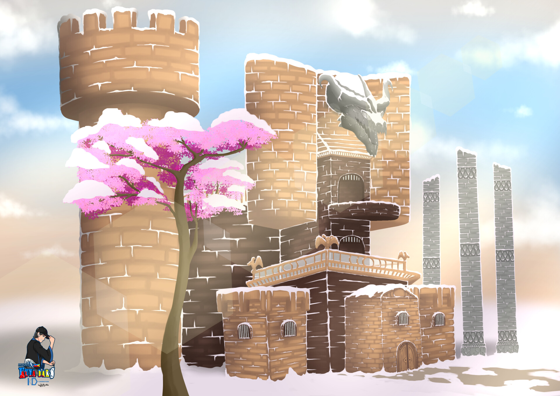 ArtStation - Dragonian Castle & Ancient Pillars