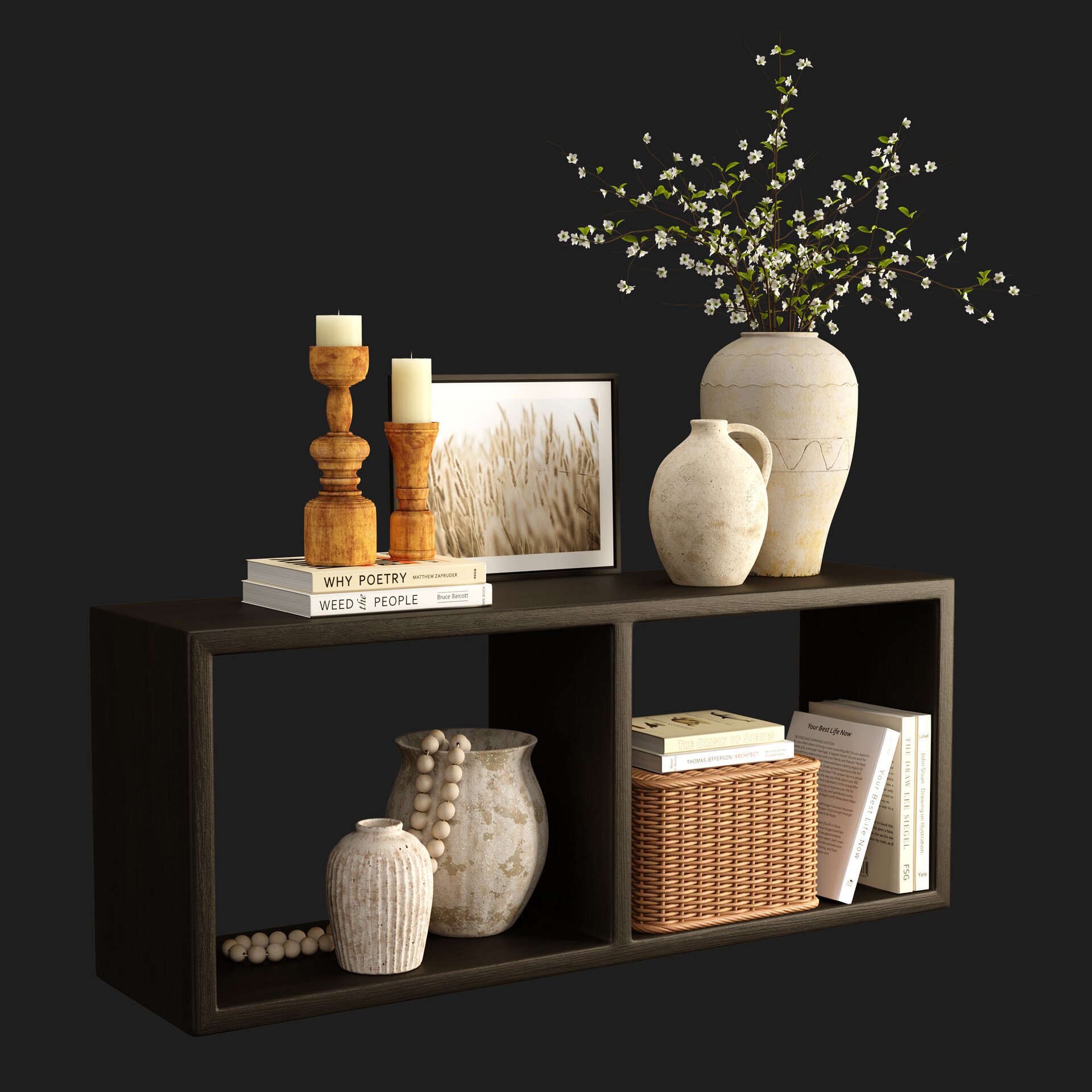 ArtStation - decor set with handcrafted terracotta vases