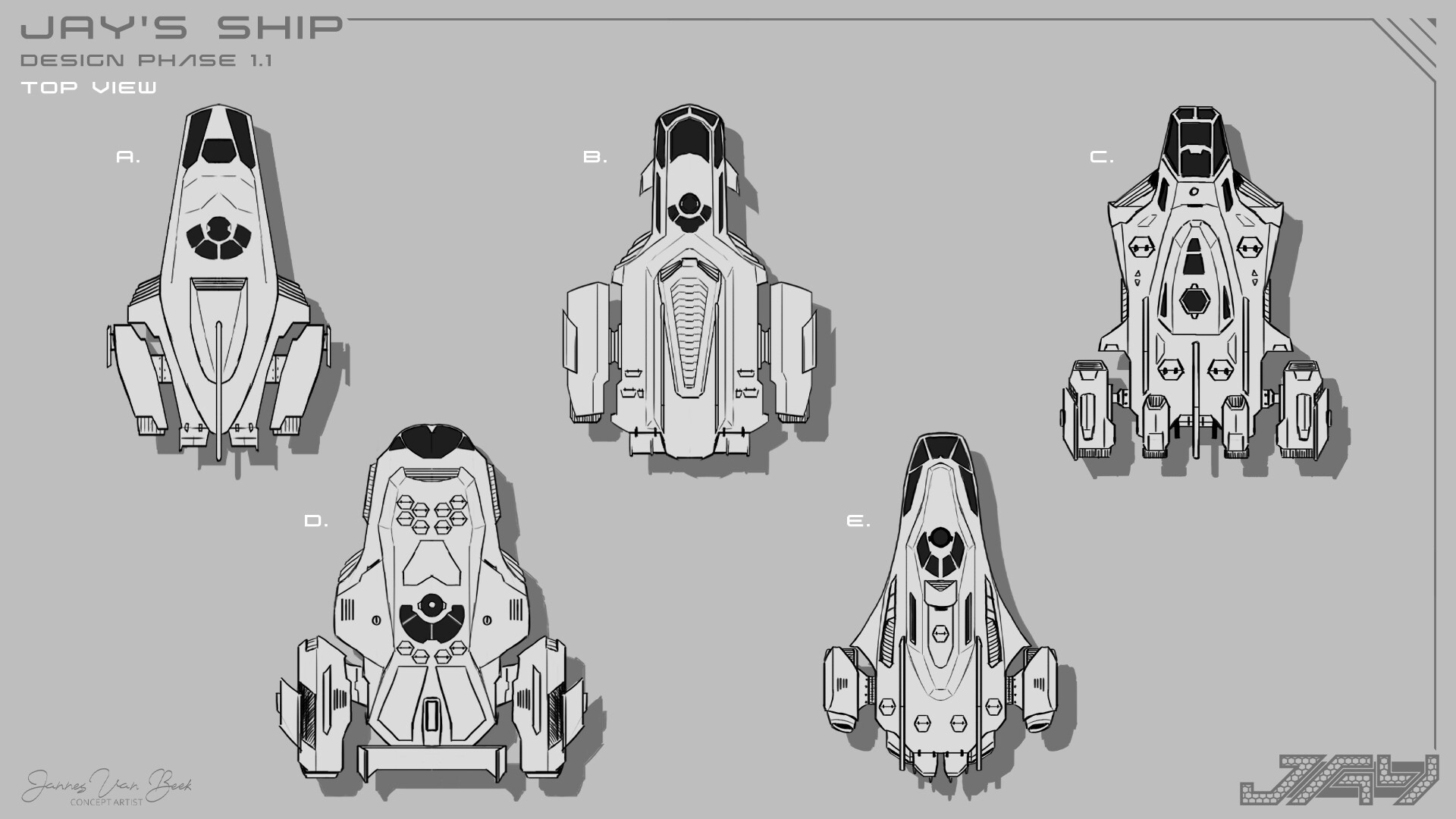ArtStation - Jay's Ship Designphase 1
