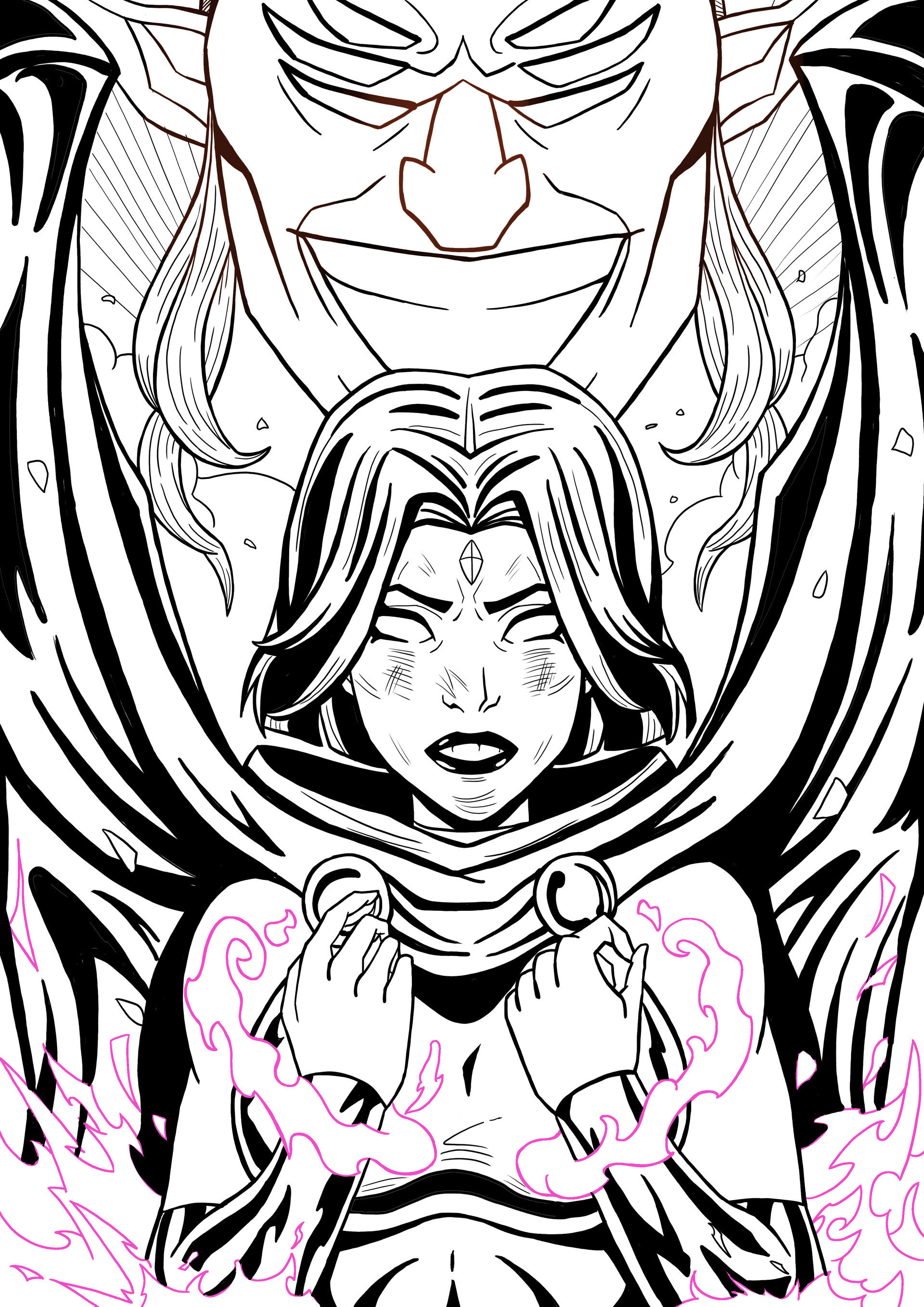 raven dc coloring pages