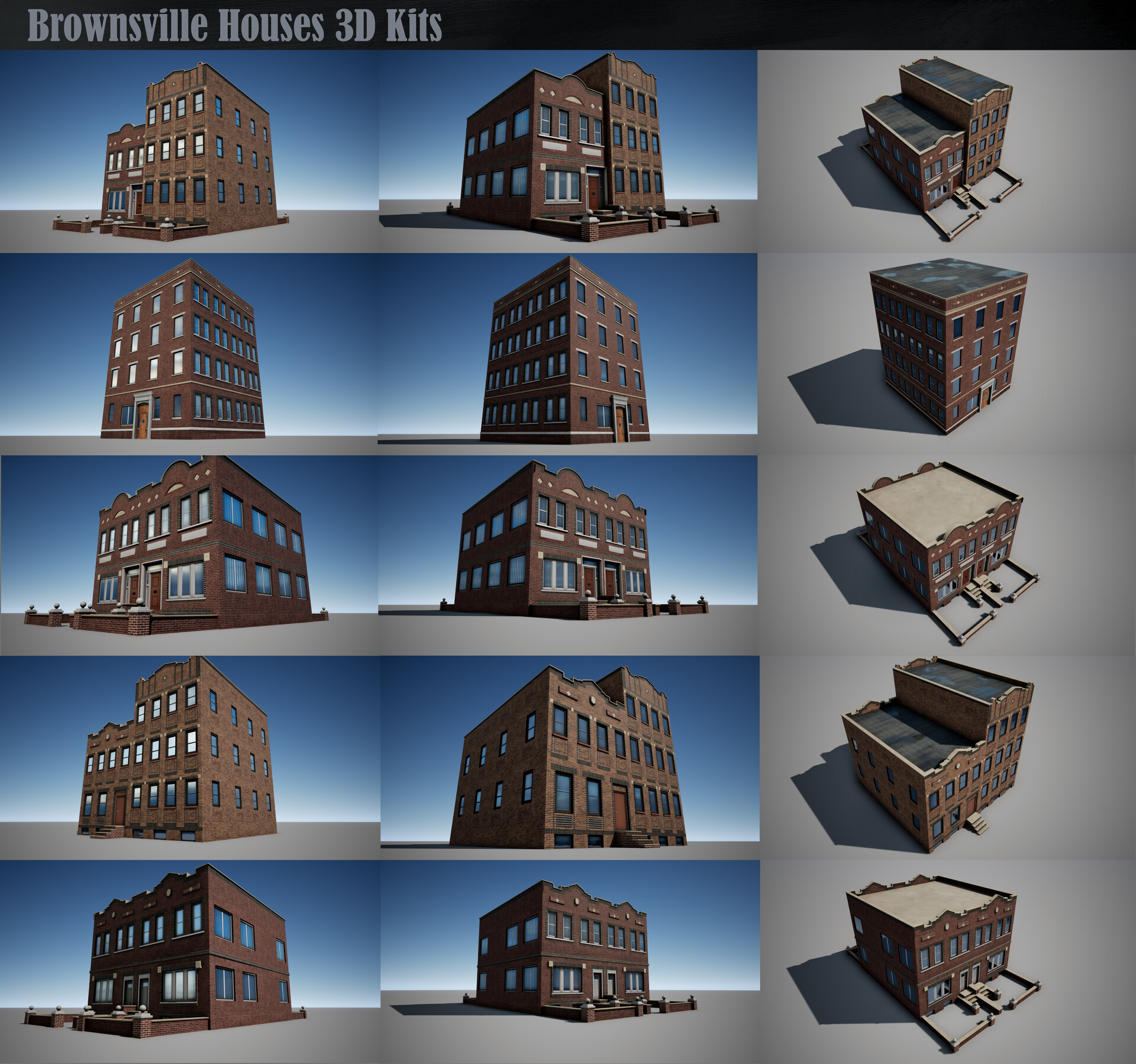 ArtStation - Gangstar New York - | Kits | - Brownsville Houses