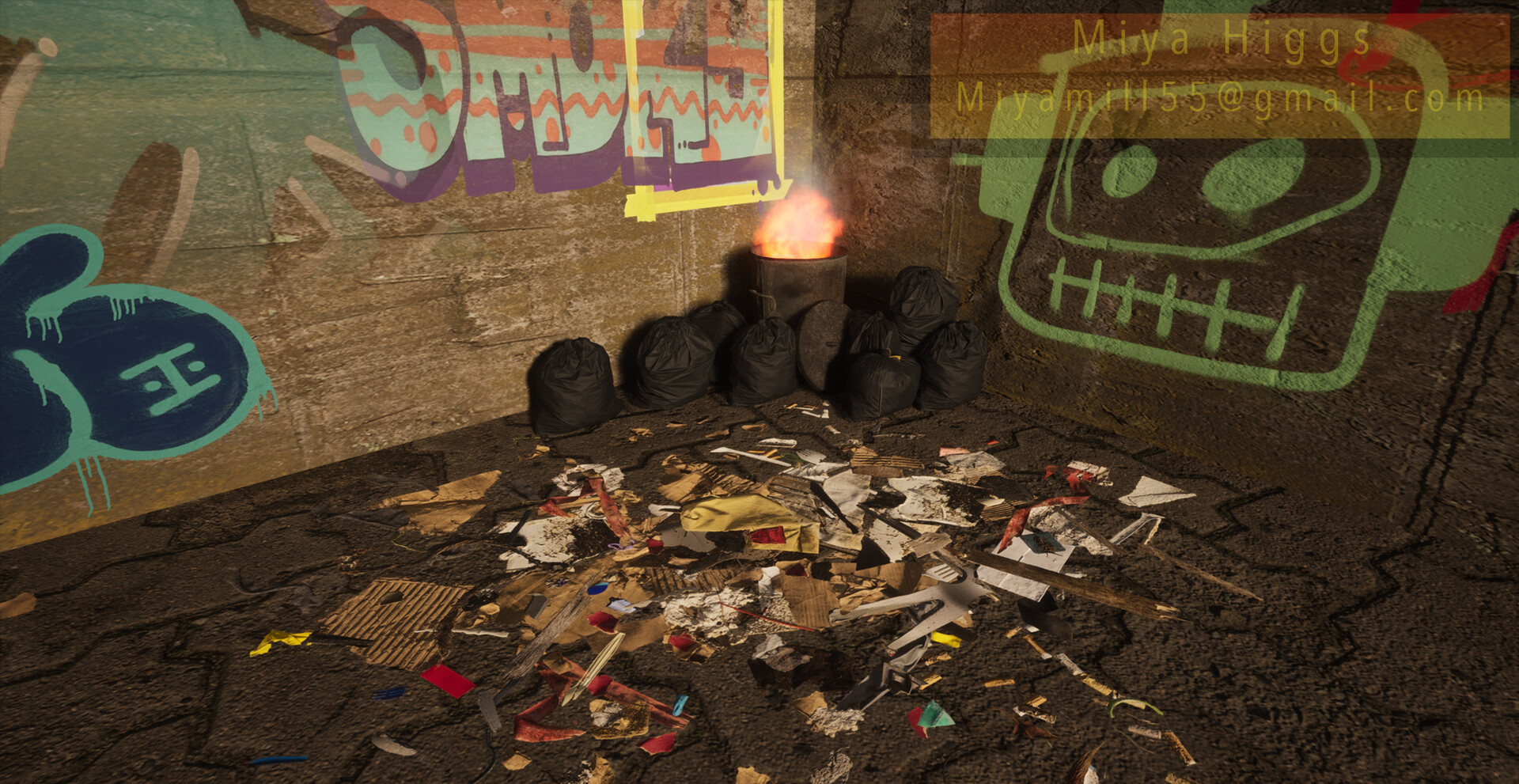 ArtStation - Burning Trash