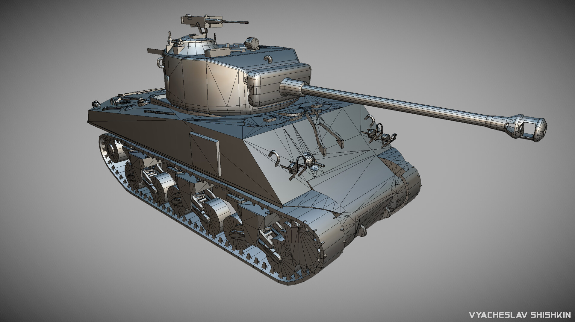 Vyacheslav Shishkin - M4 Sherman for “Hour of Victory” shooter game