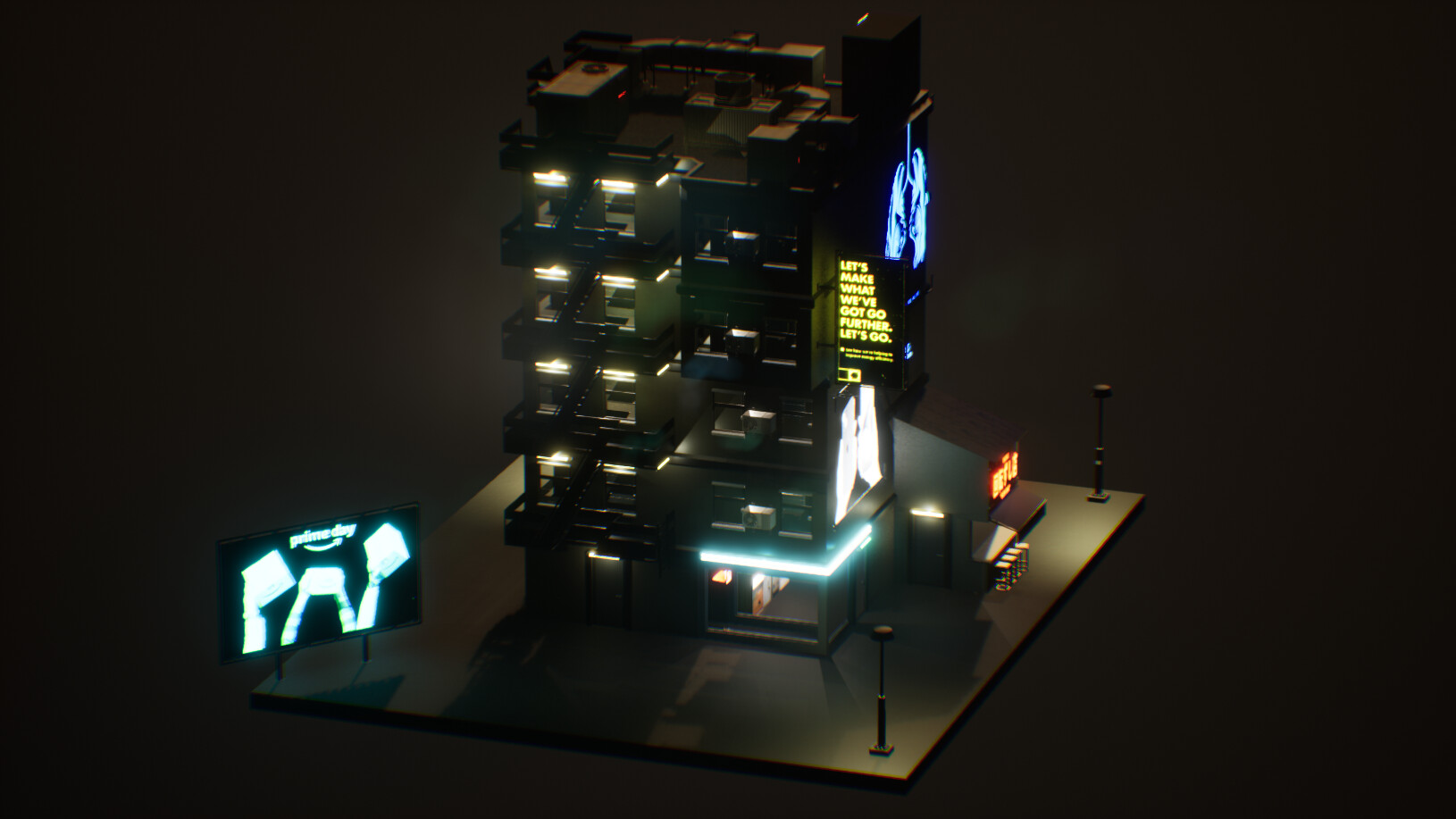 ArtStation - Cyberpunk Apartment Week 4