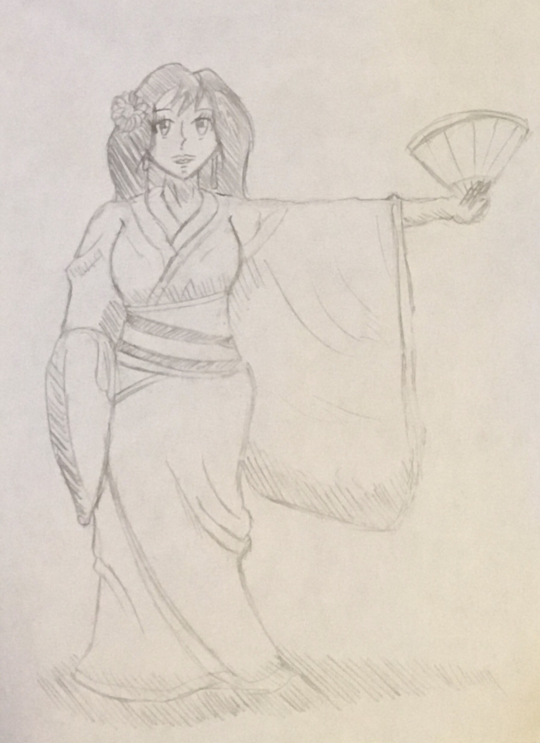 ArtStation - Girl in Kimono Dress