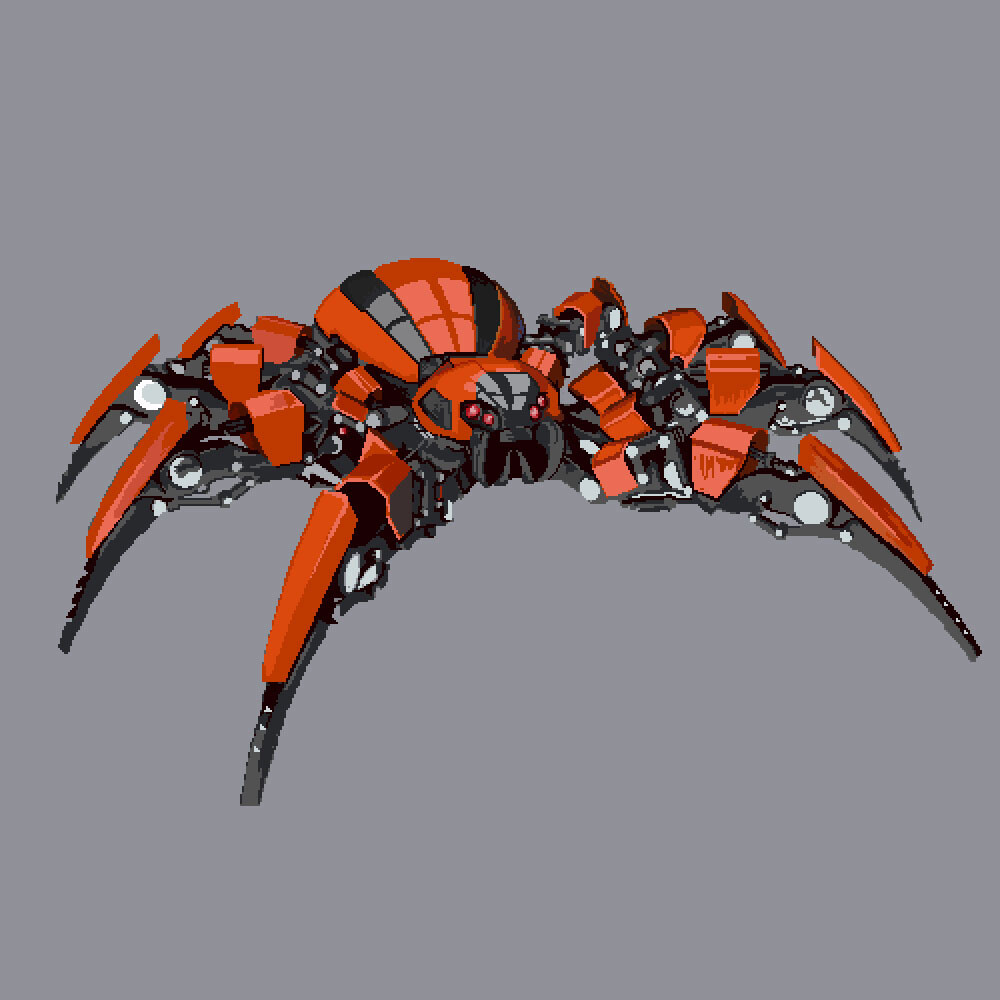 ArtStation - Mech Spiderbot - Pixelart