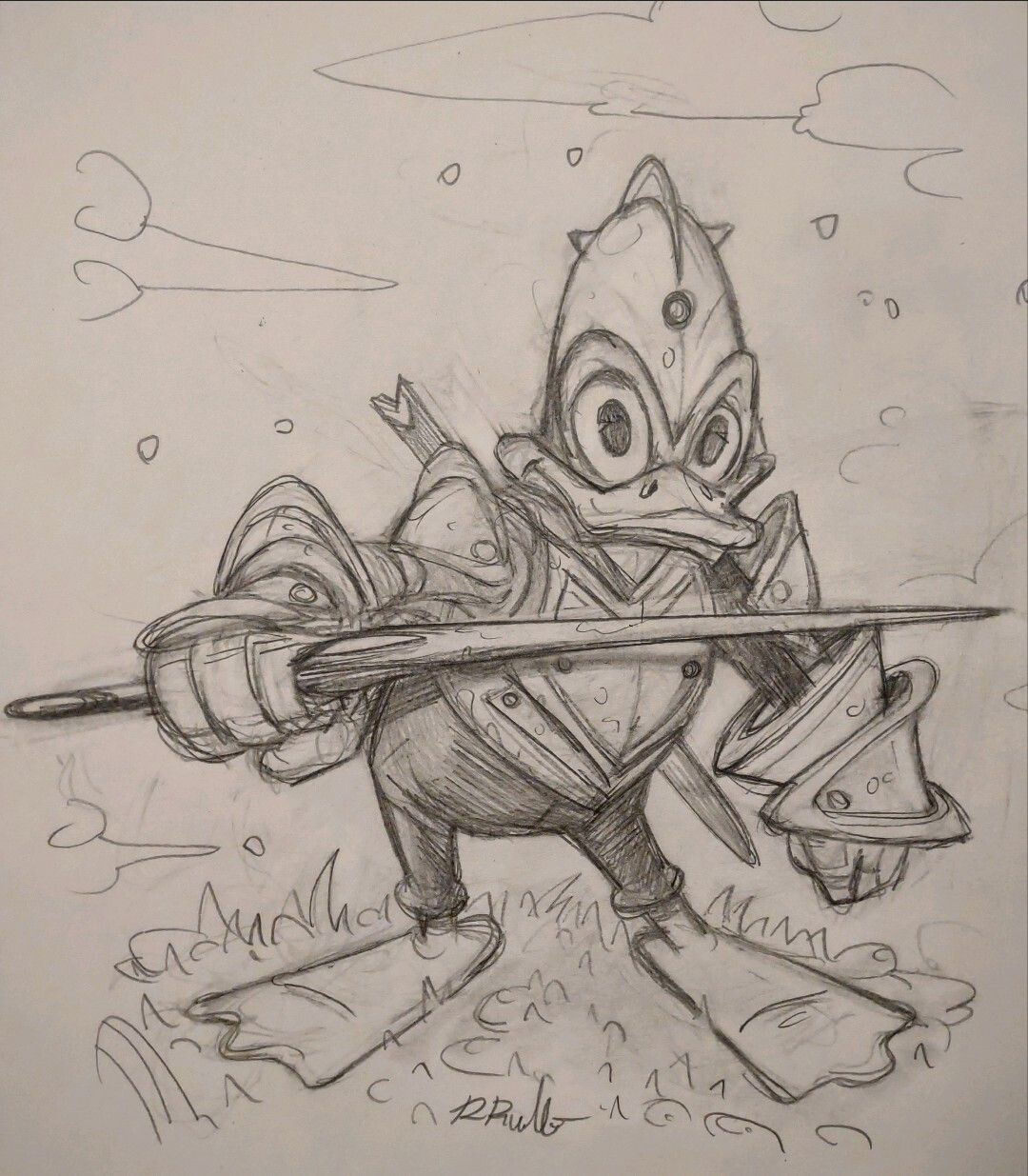 ArtStation - Sketch study: Donald Duck