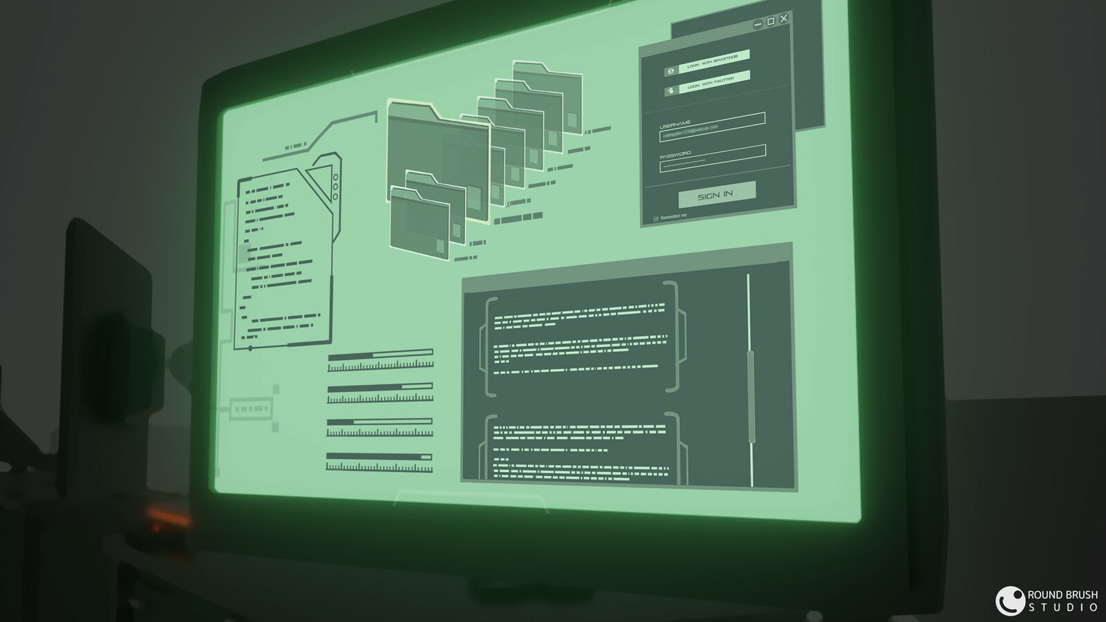 Calen Lewis - Pistis Poiesis - Control Room Monitor UI design