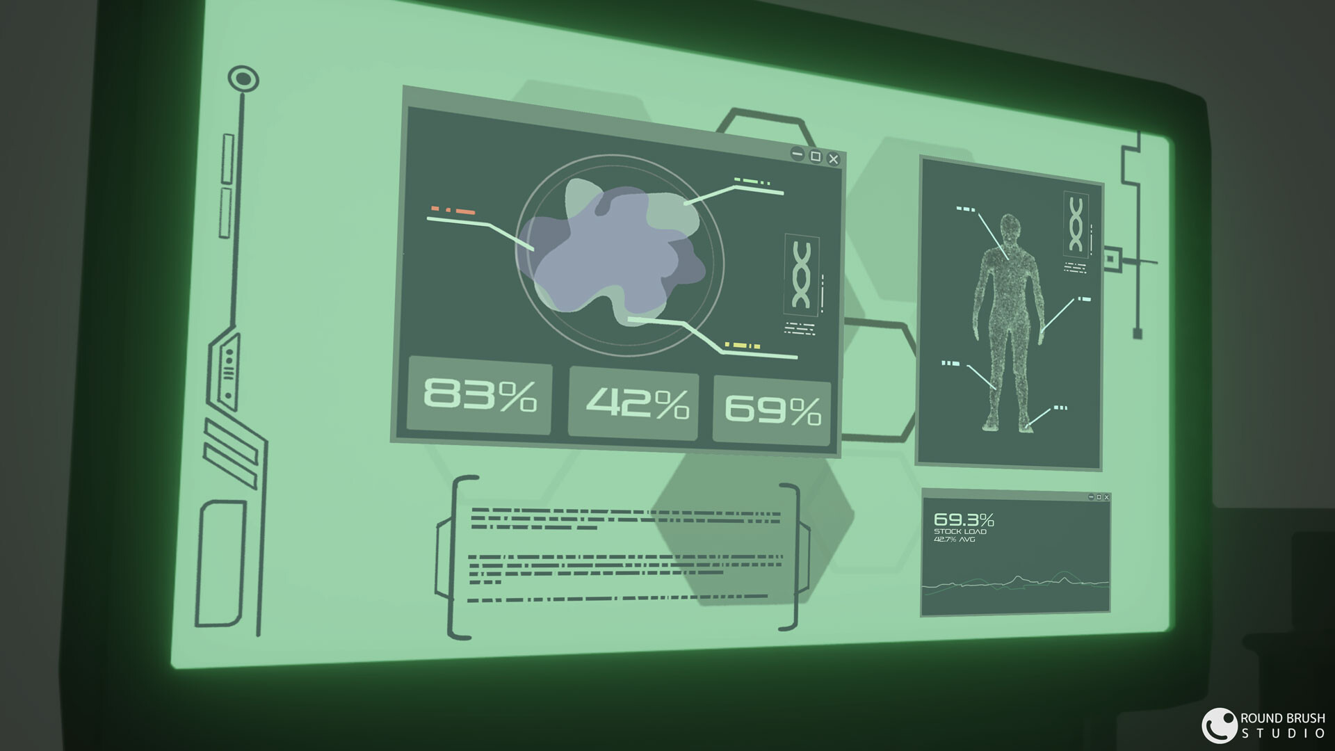 Calen Lewis - Pistis Poiesis - Control Room Monitor UI design