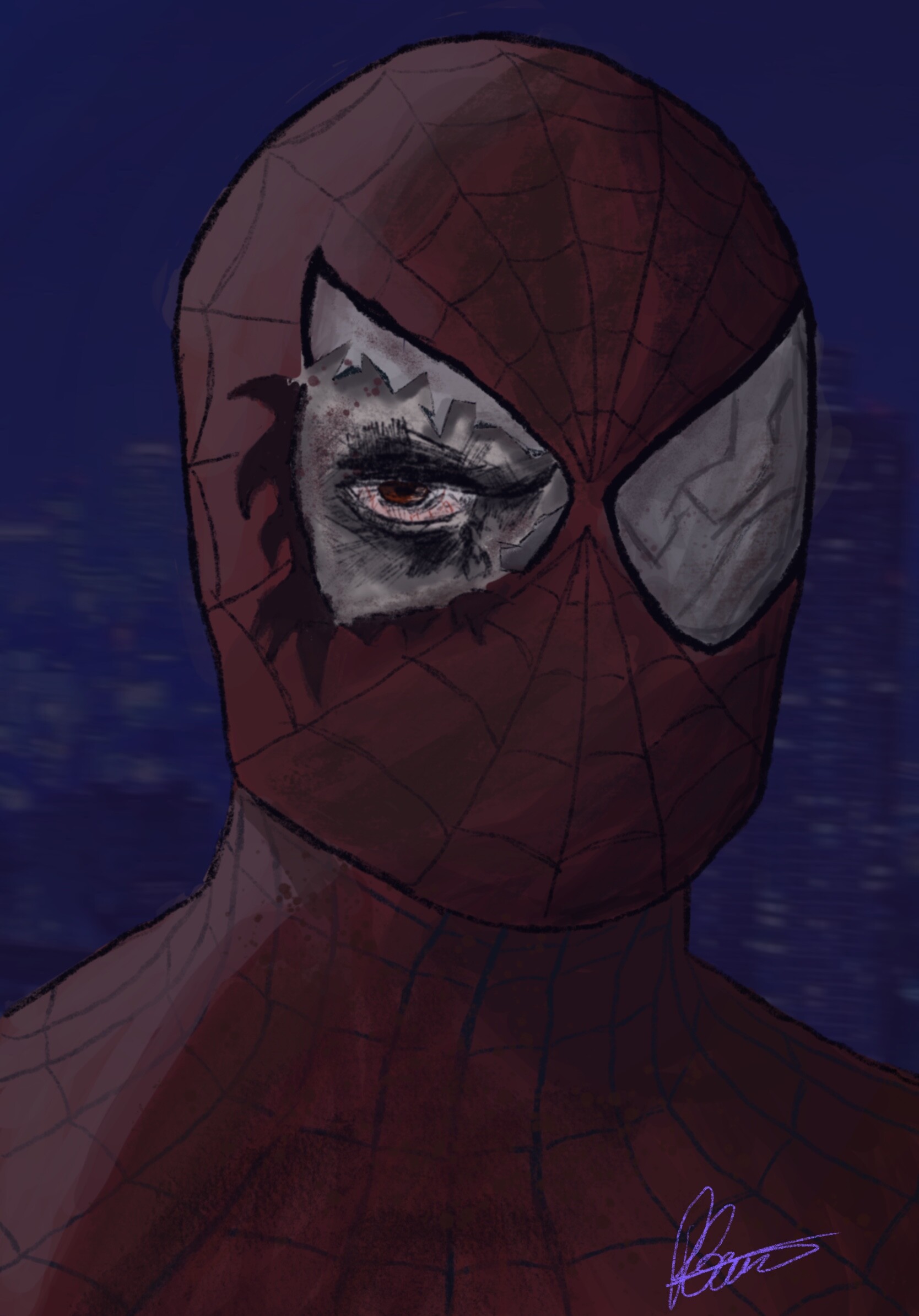 ArtStation - Battle damaged Spider-Man