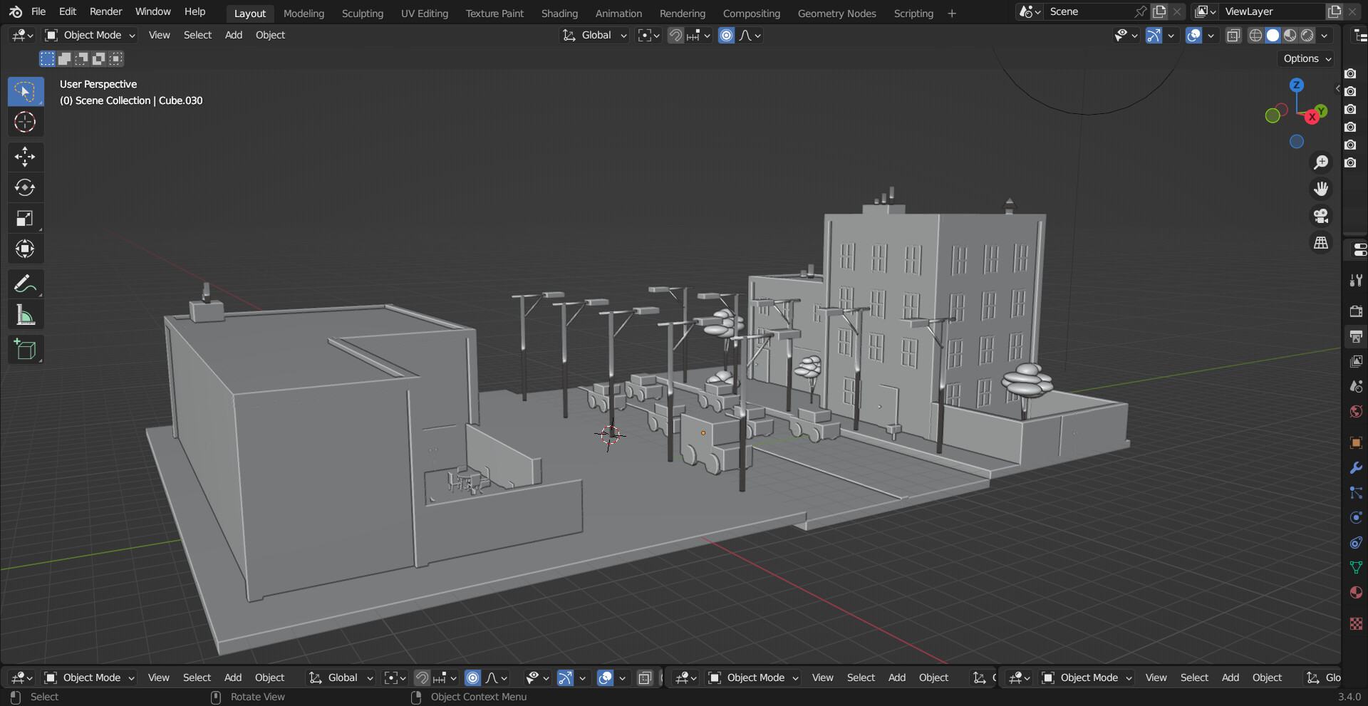 ArtStation - 3D Basic Street Model