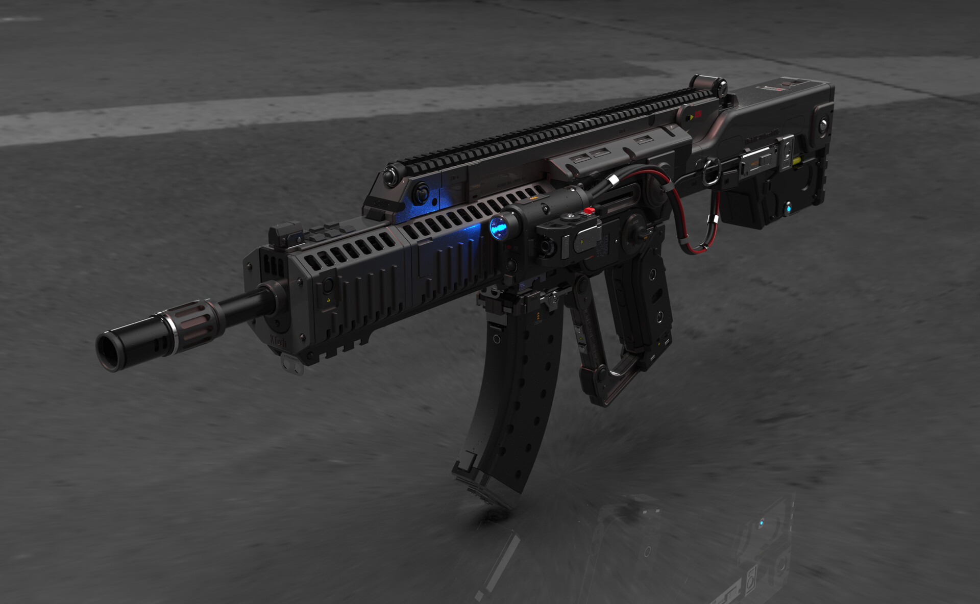 Tek Tan - Cyberpunk Red Black Chrome Art [Part 1]