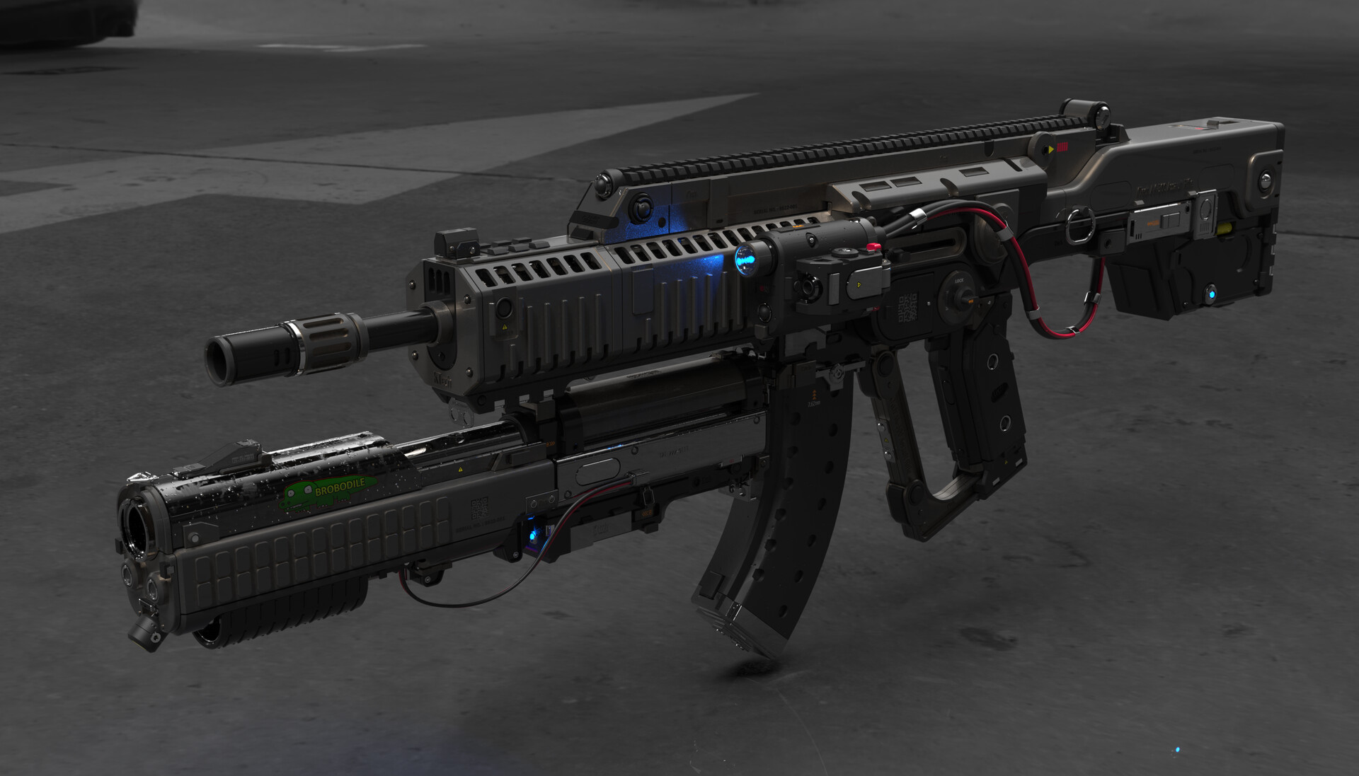 Tek Tan - Cyberpunk Red Black Chrome Art [Part 1]