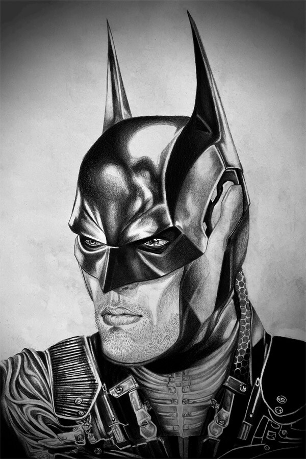 how to draw batman realistic