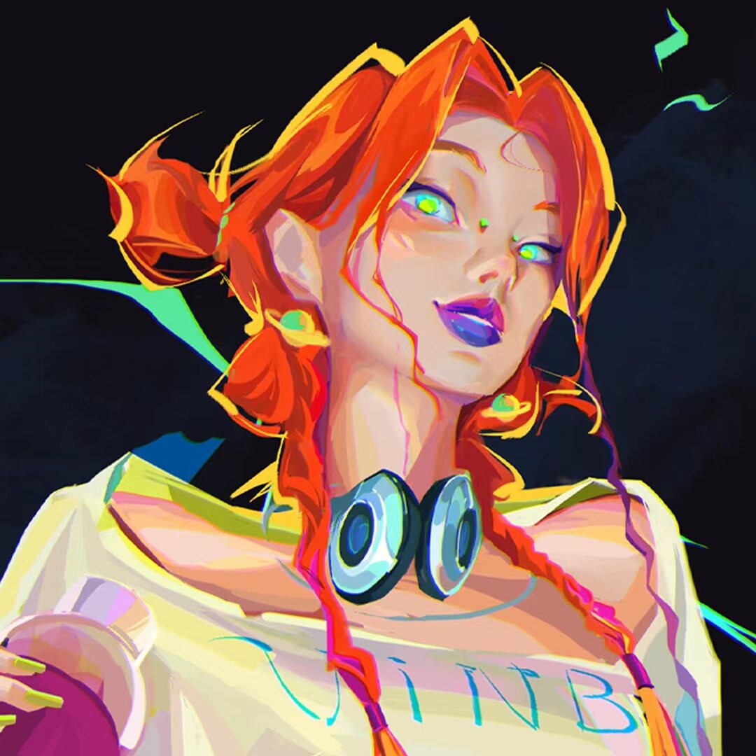 Vivi.Lin - 一个小涂鸦，因为一个前辈讲到让我感受下不要紧张去画画所以有了她~