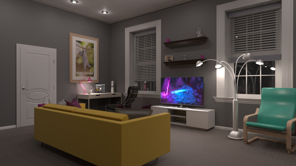 ArtStation - Interior Night Lighting