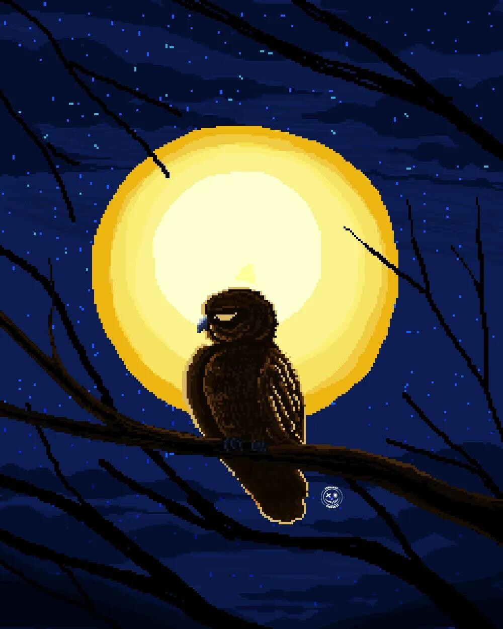 ArtStation - Pungguk merindukan rembulan