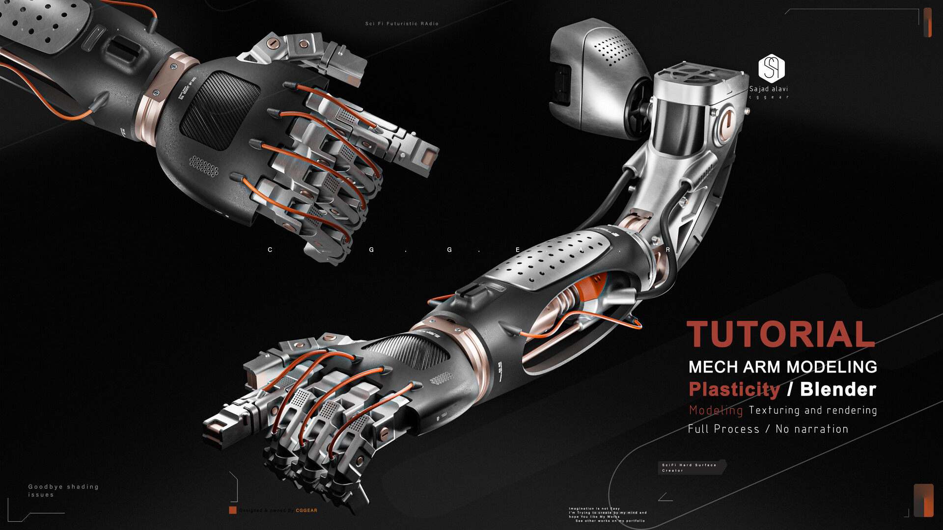 ArtStation - Robot Arm Modeling In Plasticity