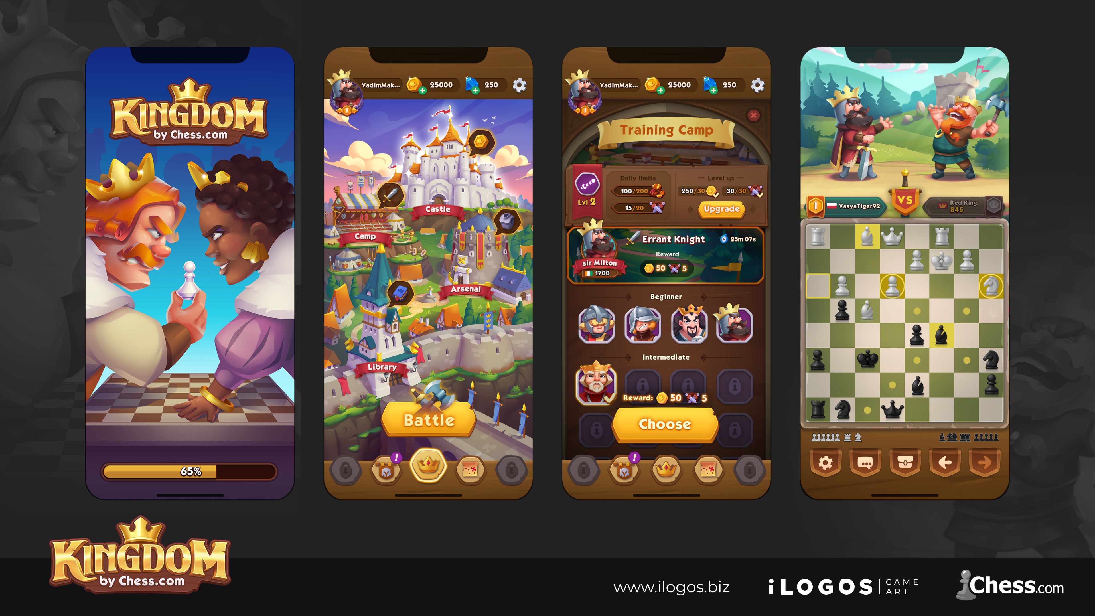 iLogos Game Studios - Chess: Kingdom World | Chess Puzzles Mobile Game Art