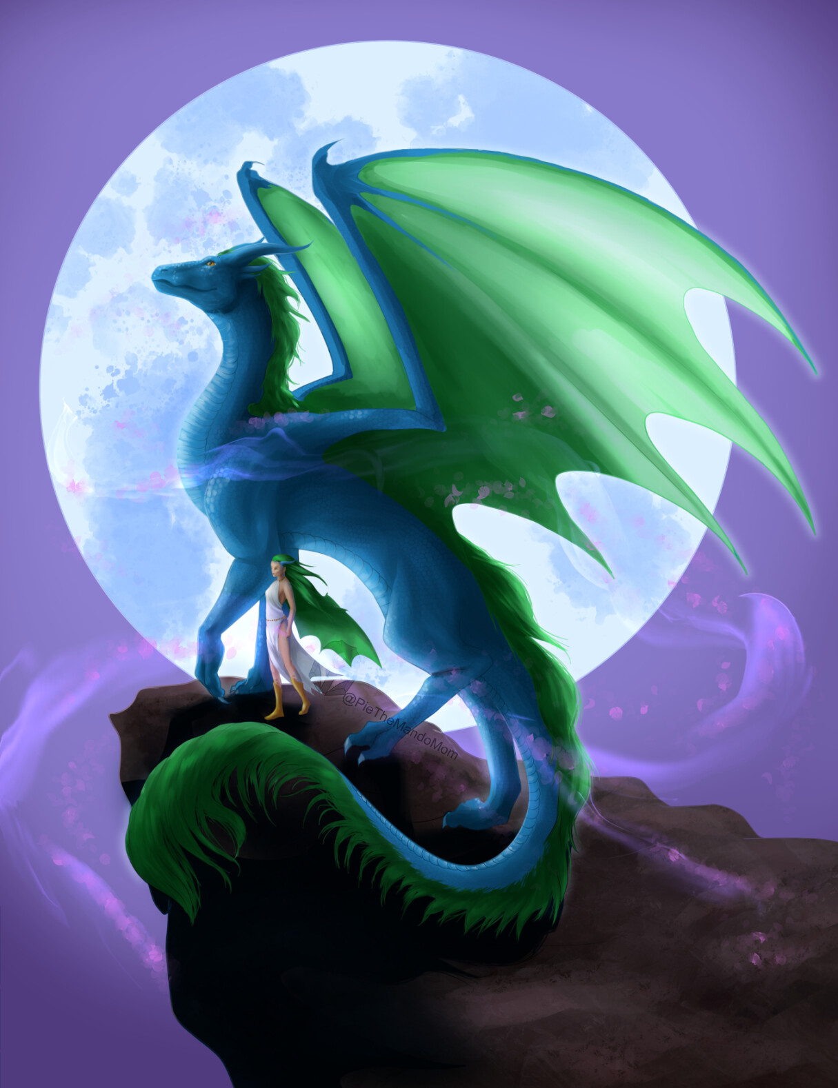 ArtStation - Moon dragon