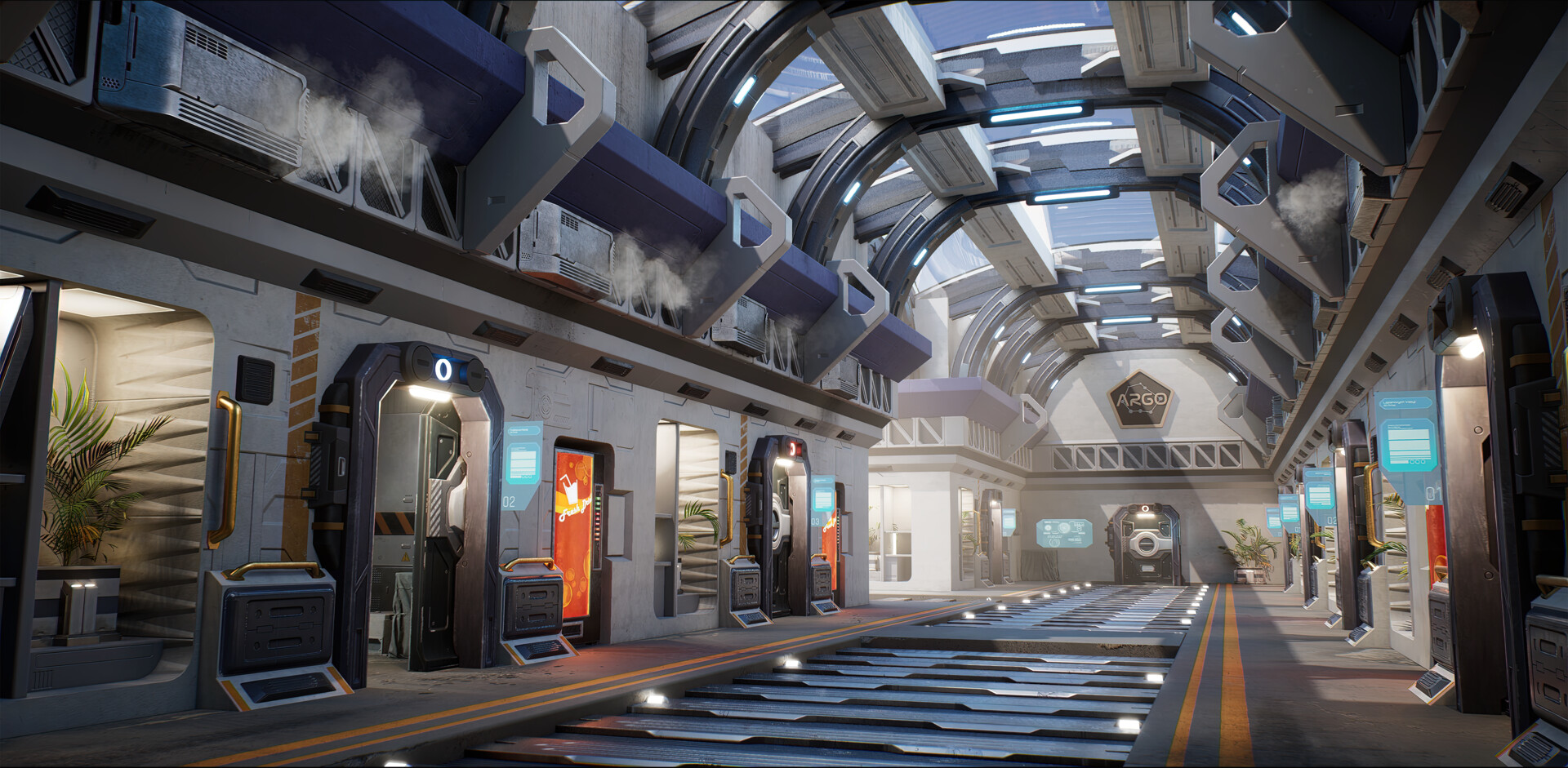 ArtStation - Sci-fi Hallway