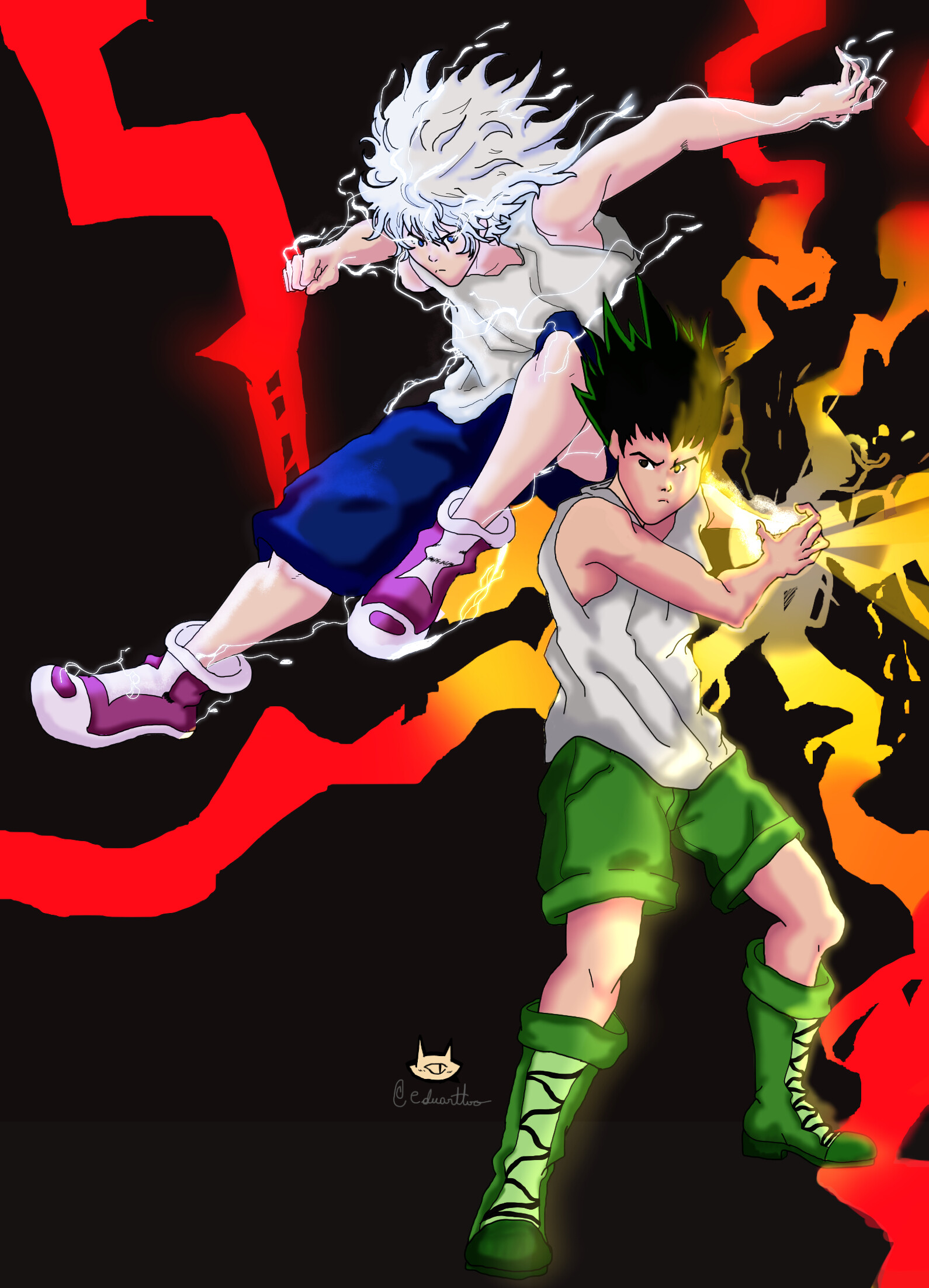 ArtStation - Gon and Killua - HunterxHunter
