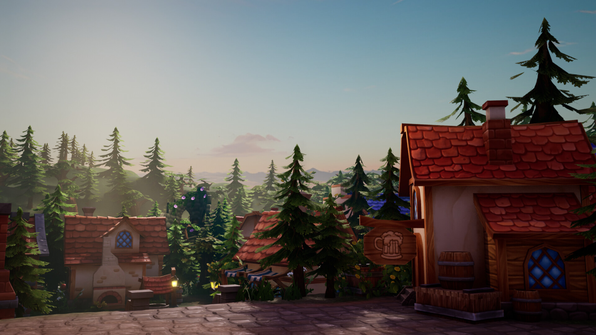 ArtStation - Stylized Village Daytime Lighting!
