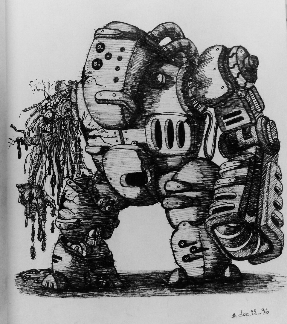 ArtStation - OLD ROBOT - Sketck