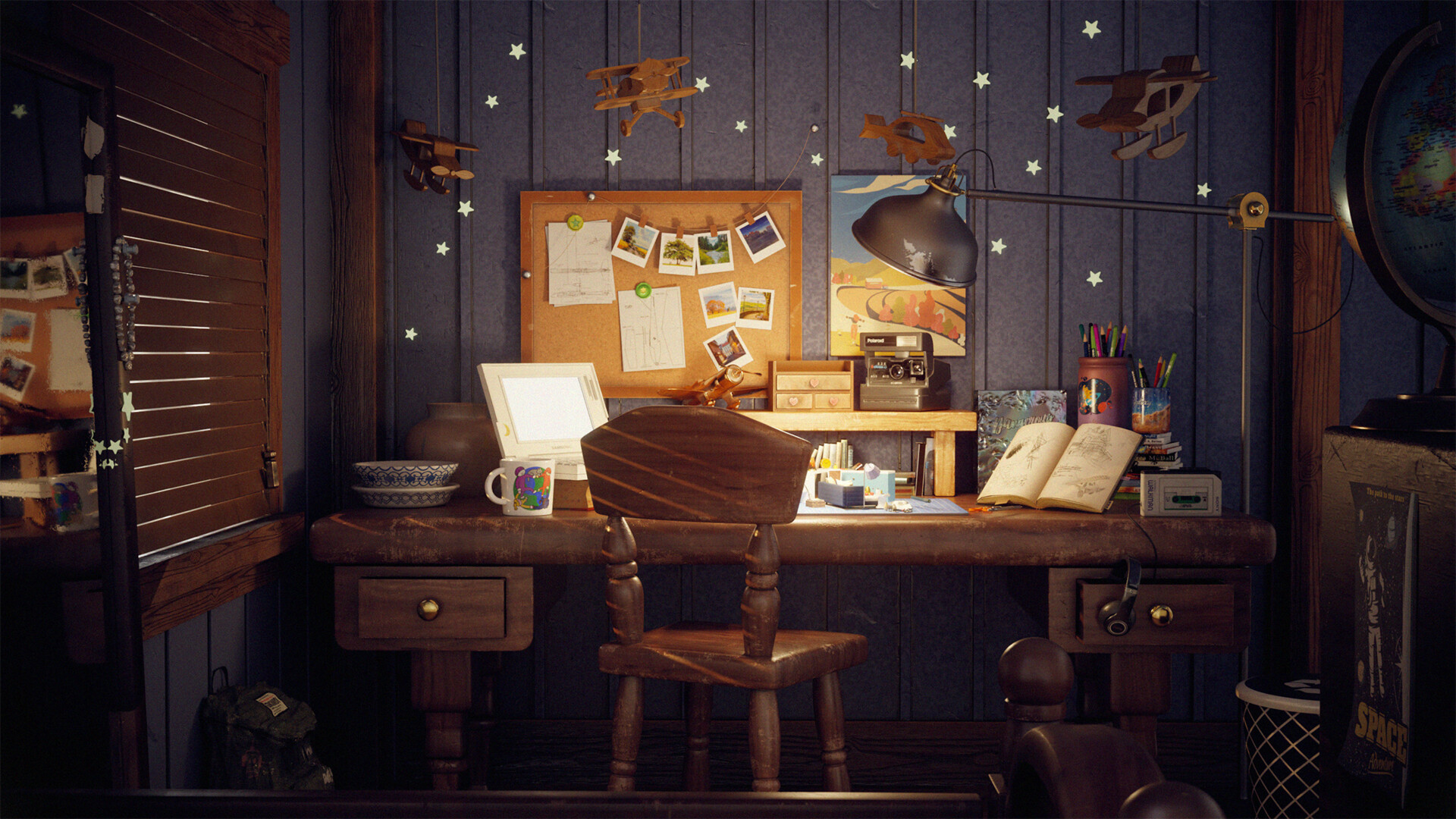 ArtStation - Backgrounds for animation_Room