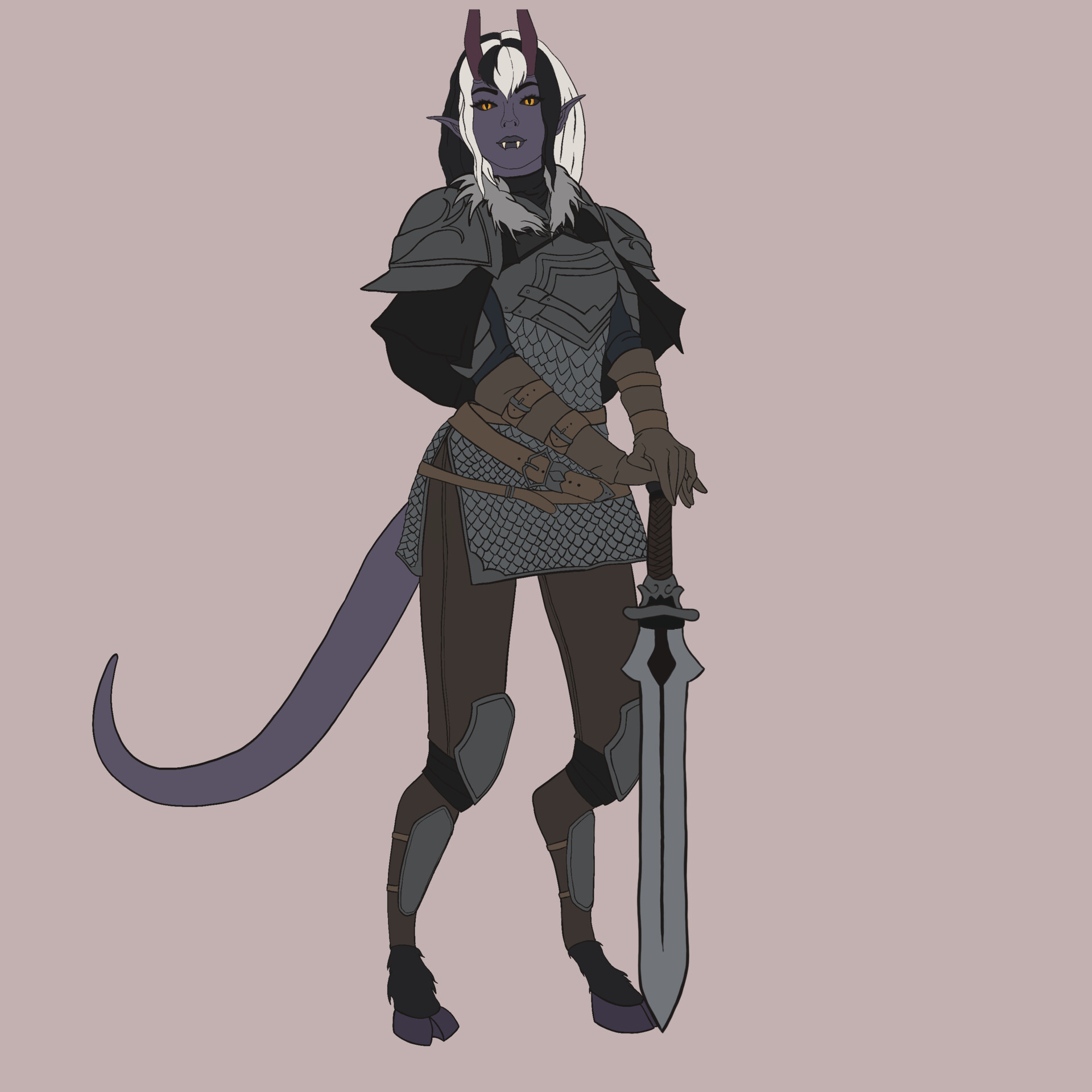 ArtStation - Tiefling Fighter