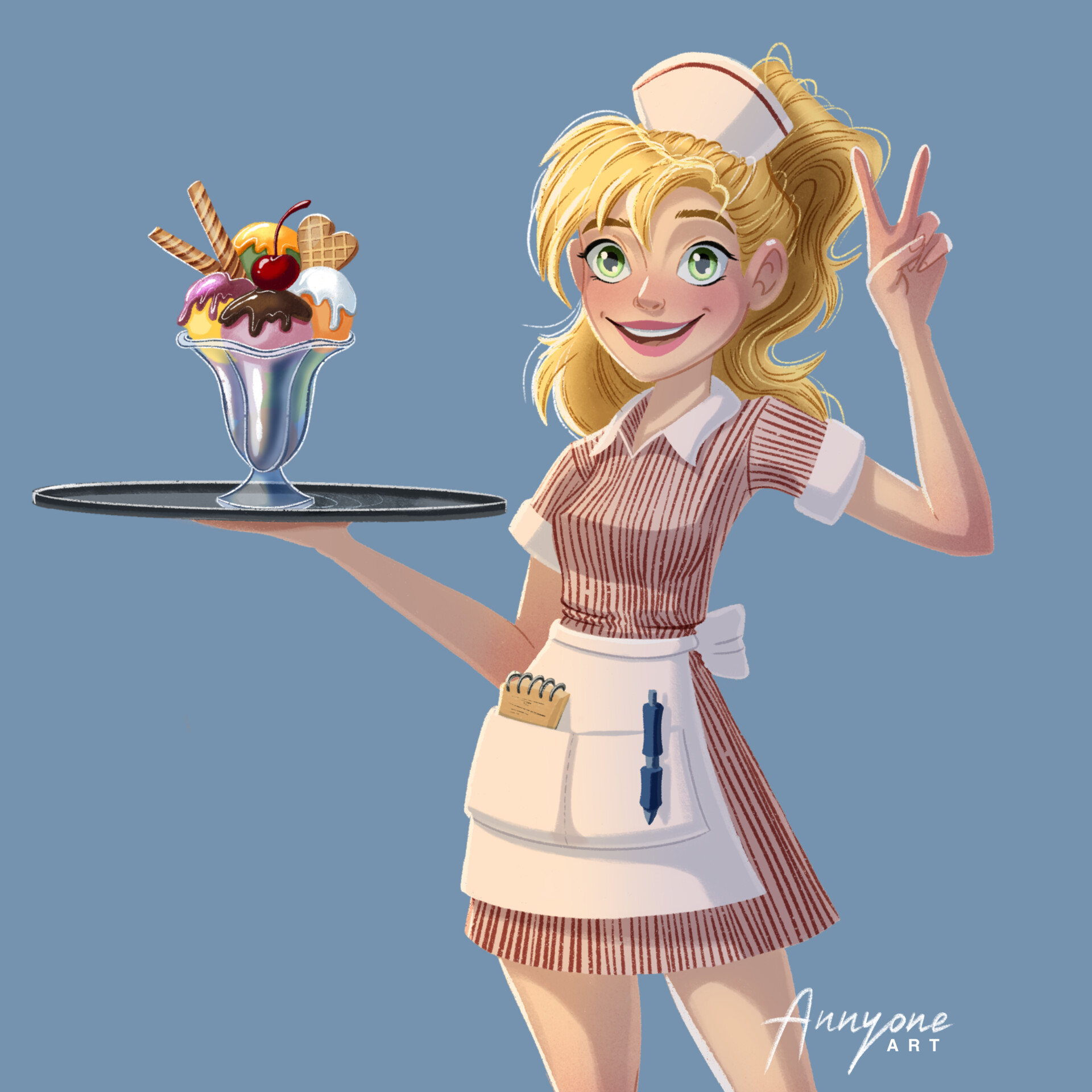 ArtStation - Waitress Stacey