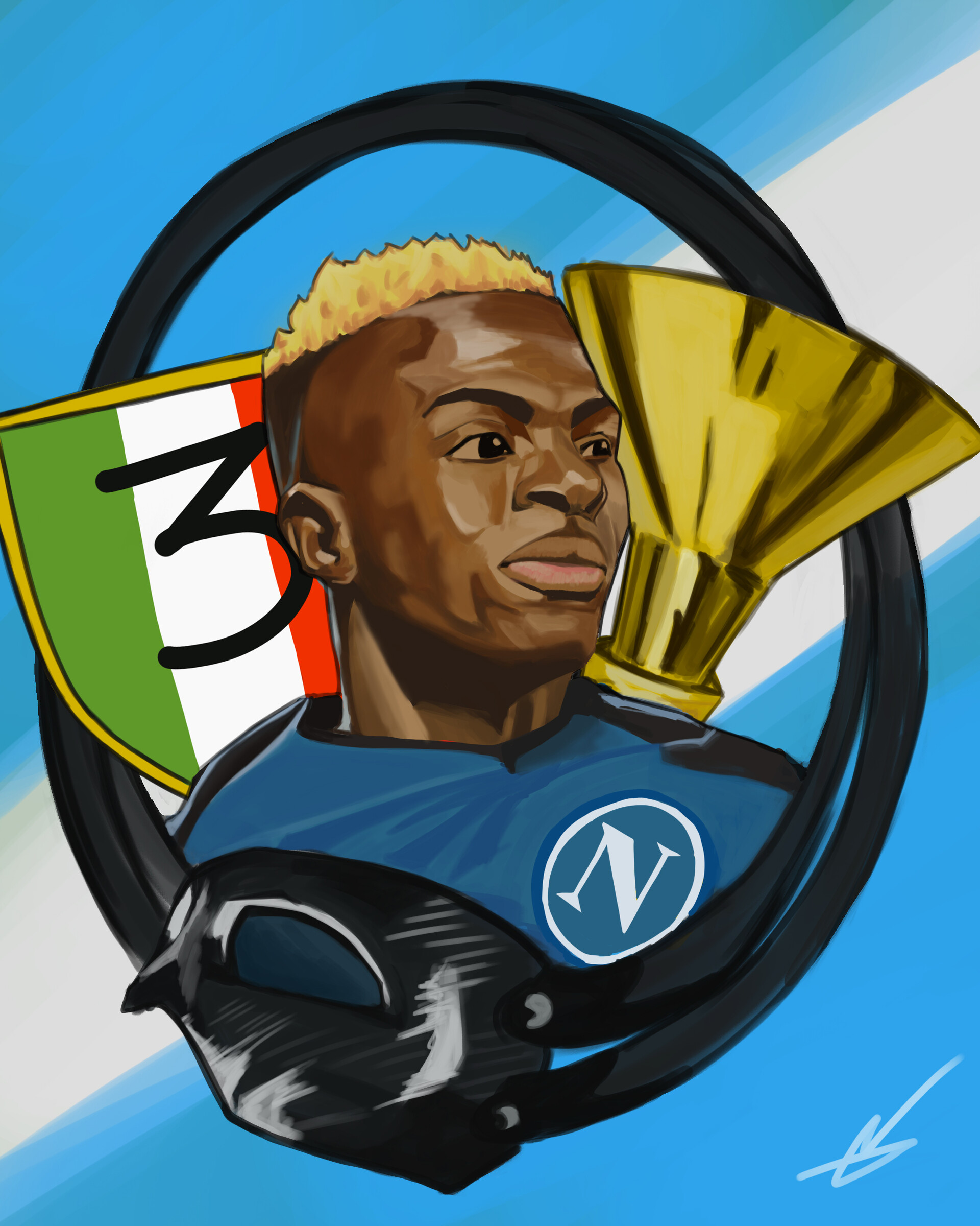 ArtStation - Victor Osimhen Portrait