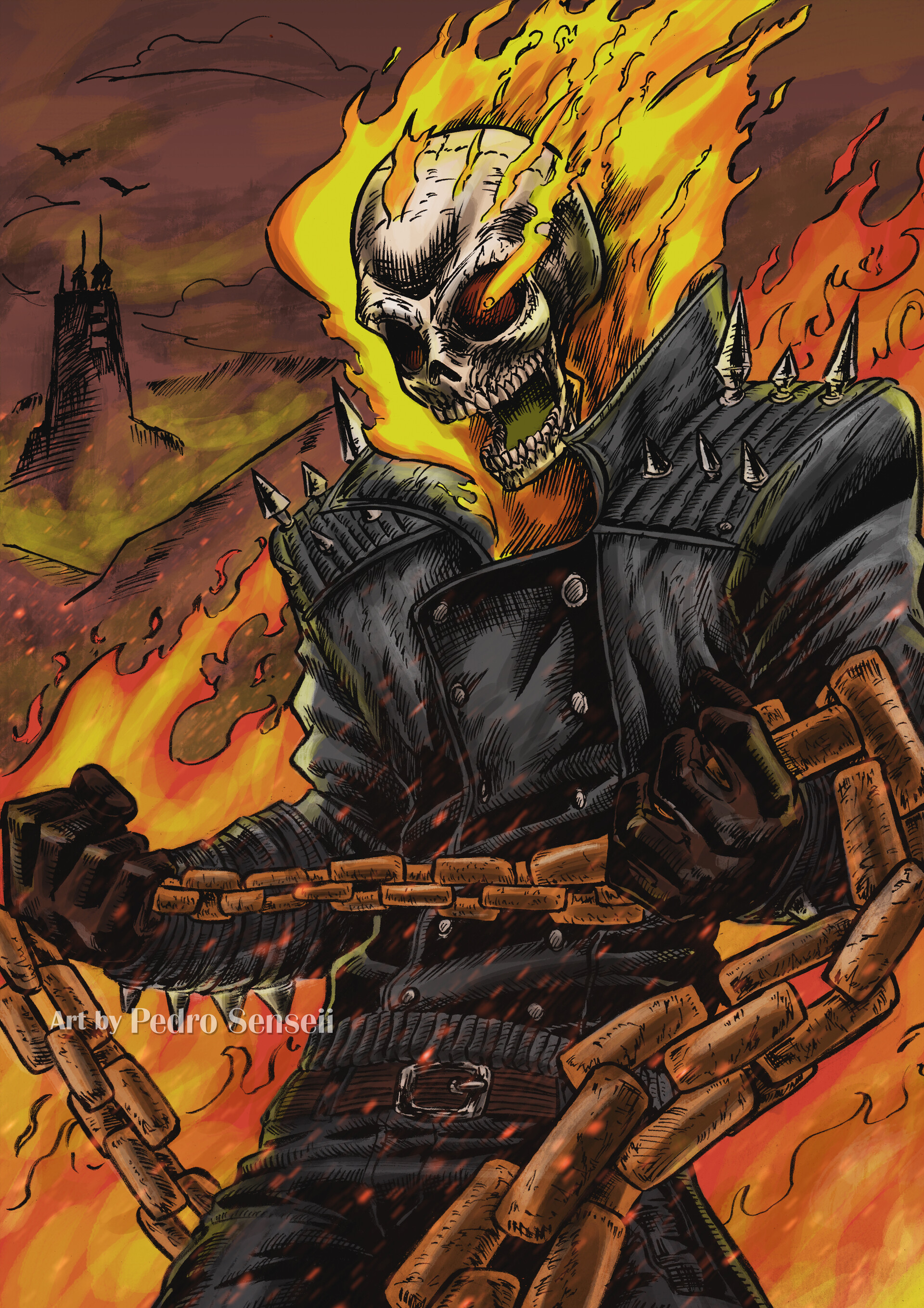 ArtStation - Ghost Rider Comic Fanart