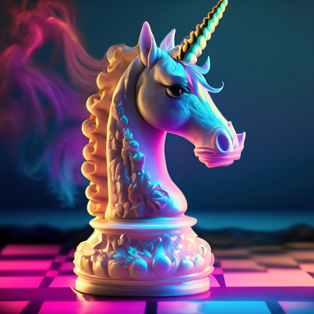 Flow TV - Chess Unicorn Figure