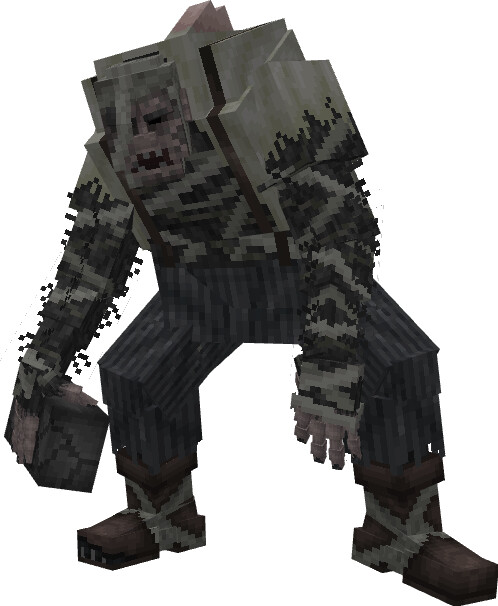 ArtStation - Brick Troll model for "Bloodborne x Minecraft"