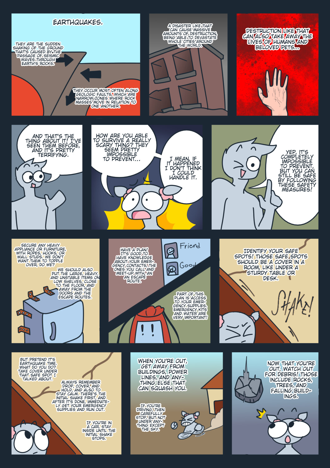 ArtStation - Earthquake Safety Comic