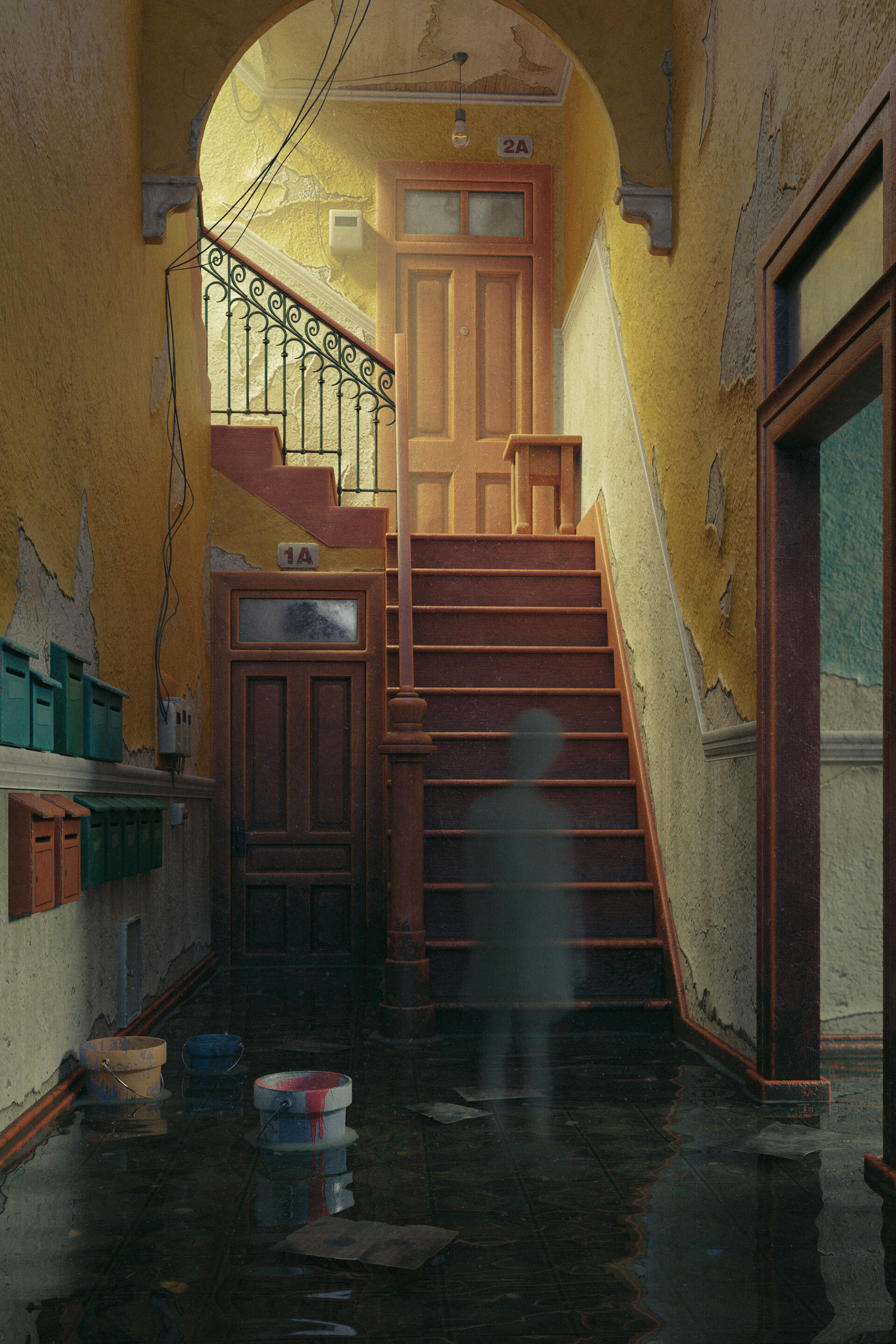 ArtStation - Flooded house in 3d