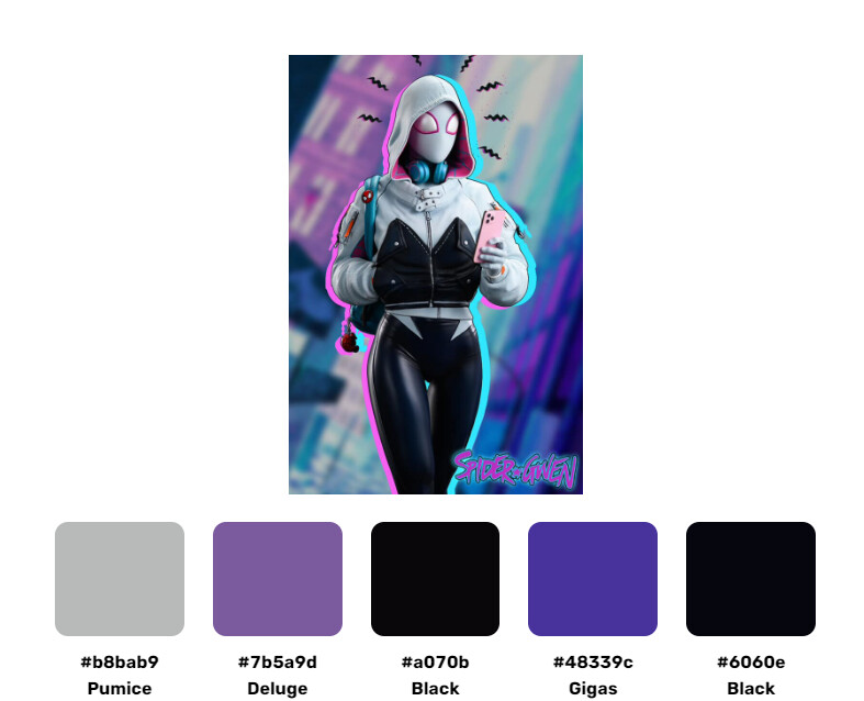 ArtStation - Spider & Gwen Design + Color Pallete