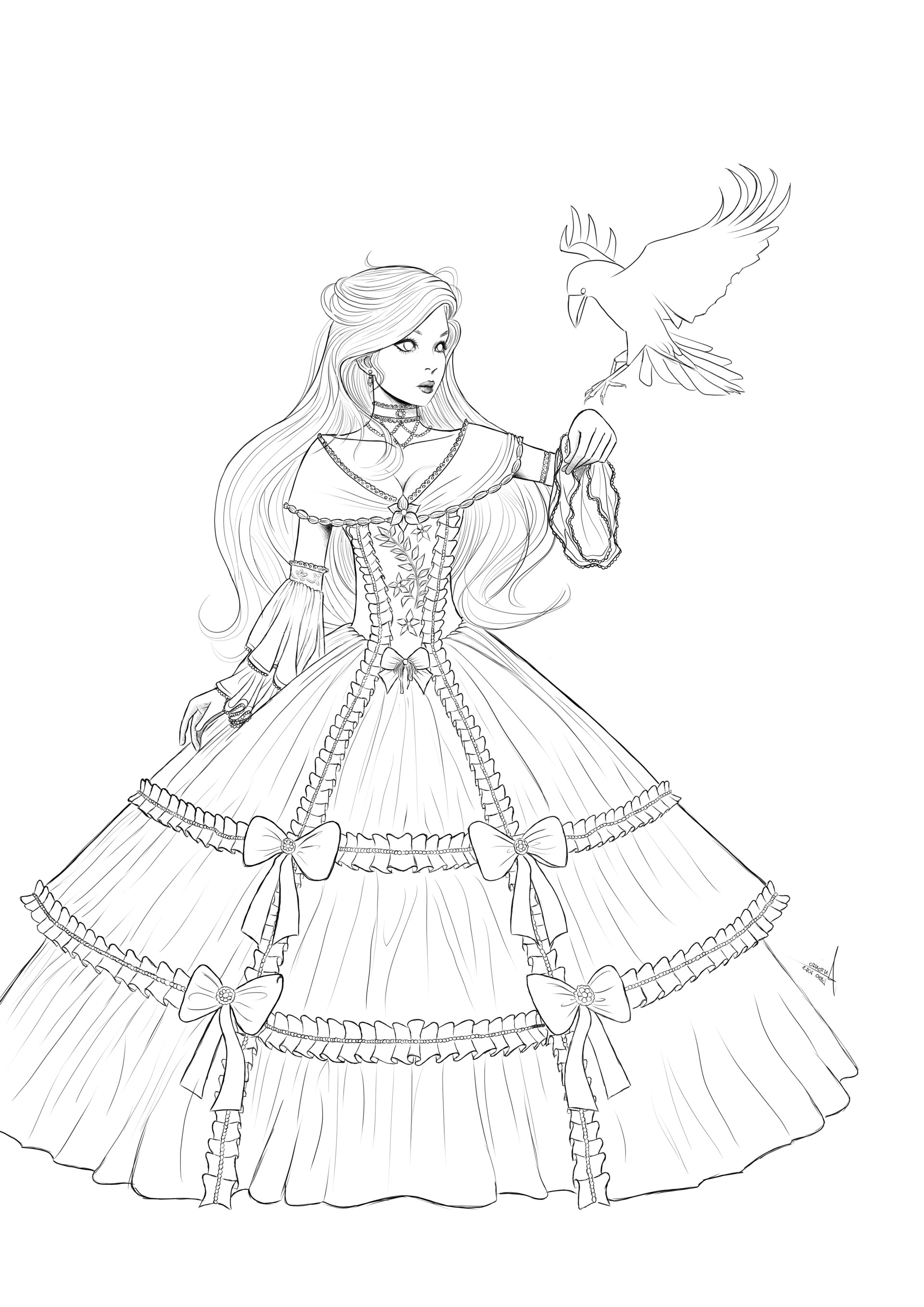 Raven Queen Coloring Page