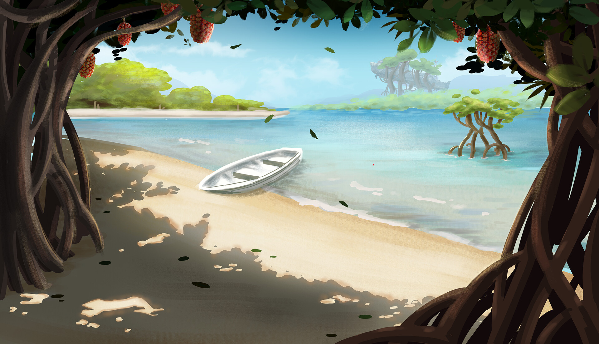 ArtStation - Tropical Environment Painting