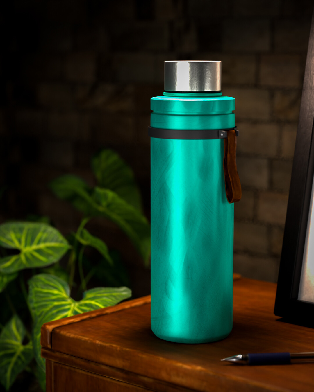 Creative Cubicle - Stainless Steel Waterbottle 3D Render