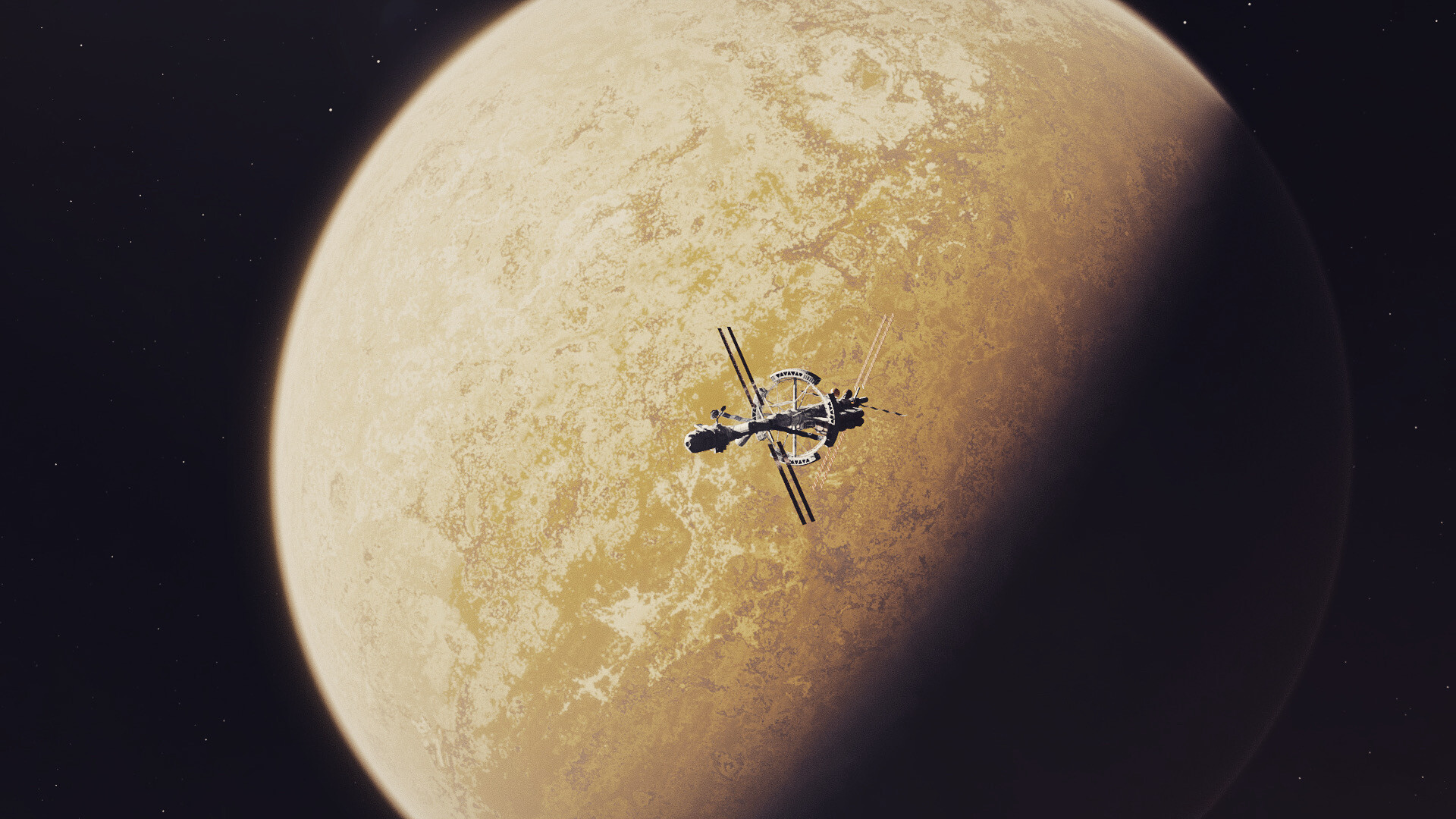 Malte Ullrich - Spaceship in front of Planet